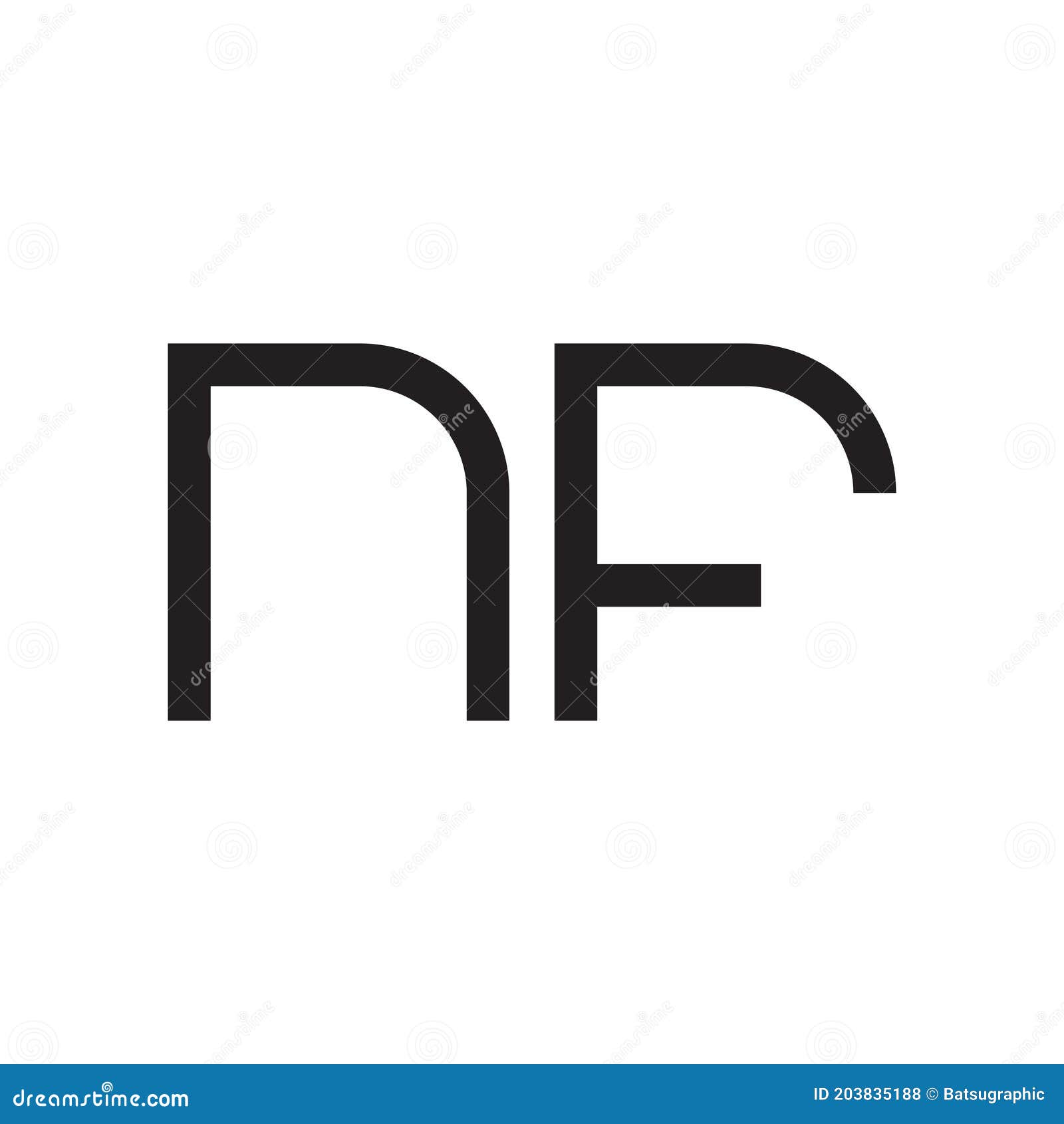 NF Initial Letter Logo Template Vector Icon Design Stock Vector ...