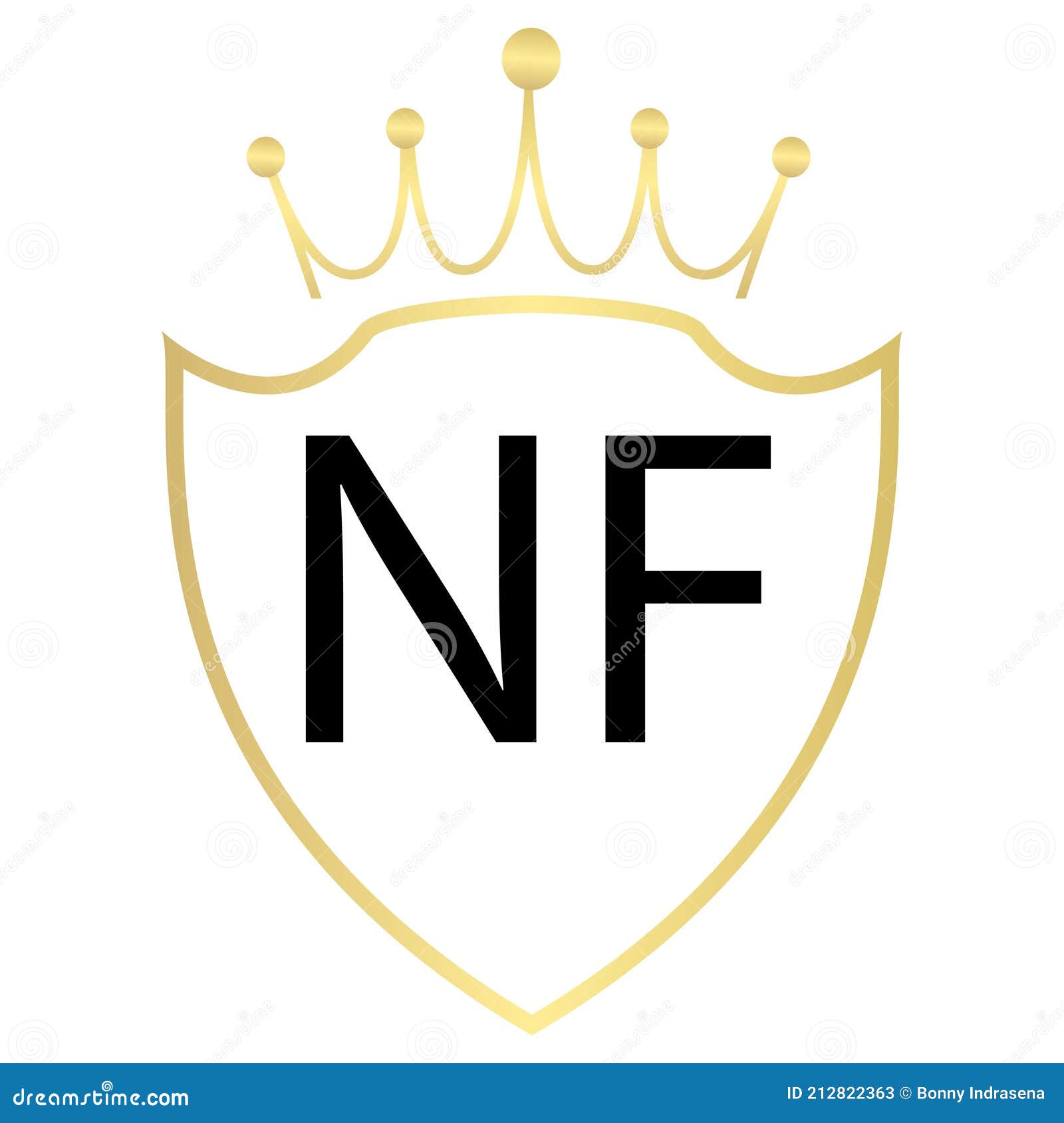 NF Letter Logo Design with Simple Style Stock Vector - Illustration of ...