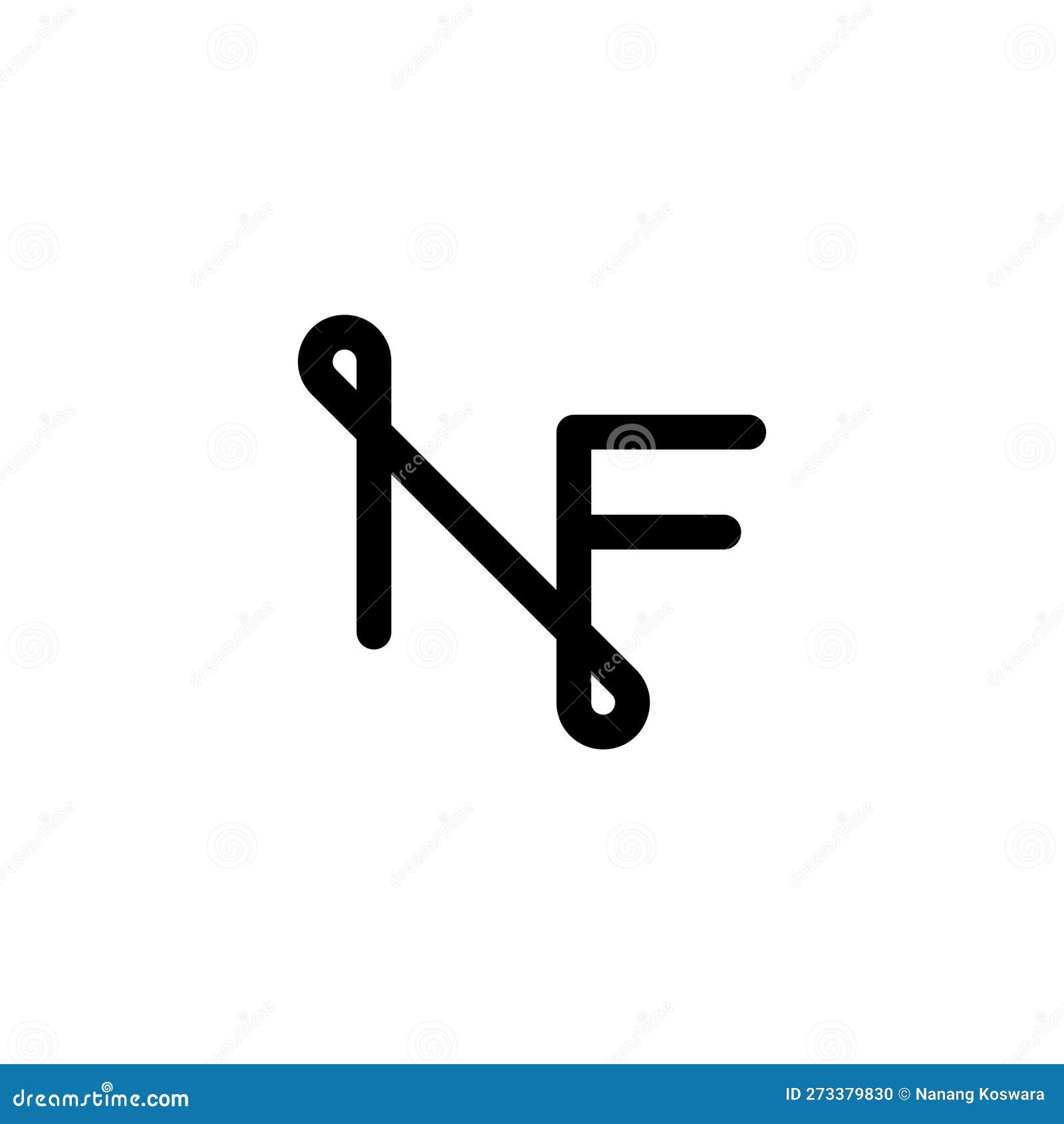 NF Logo, NF Monogram, Initial NF Logo, Letter NF Logo, Letter NF Icon ...