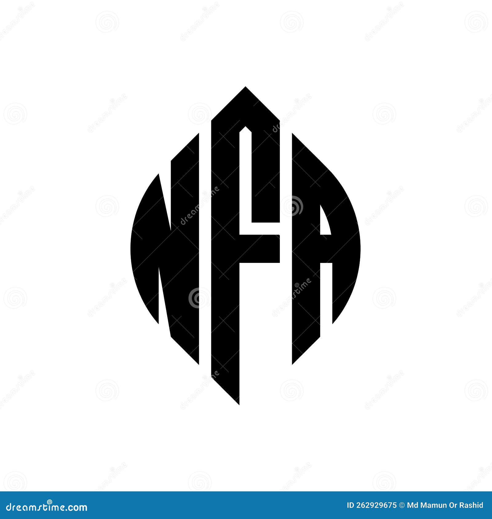 NFA Circle Letter Logo Design with Circle and Ellipse Shape. NFA ...