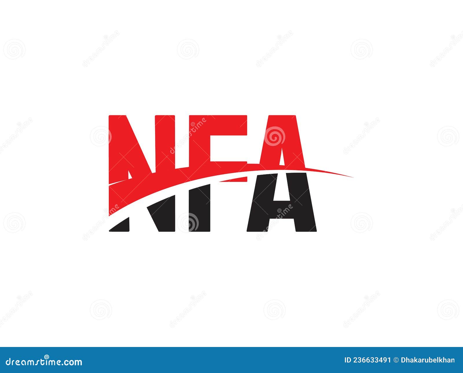 NFA Letter Initial Logo Design Vector Illustration Stock Vector ...