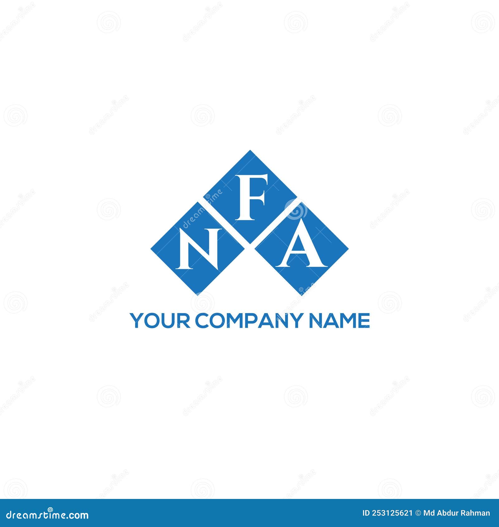 NFA Letter Logo Design on WHITE Background. NFA Creative Initials ...