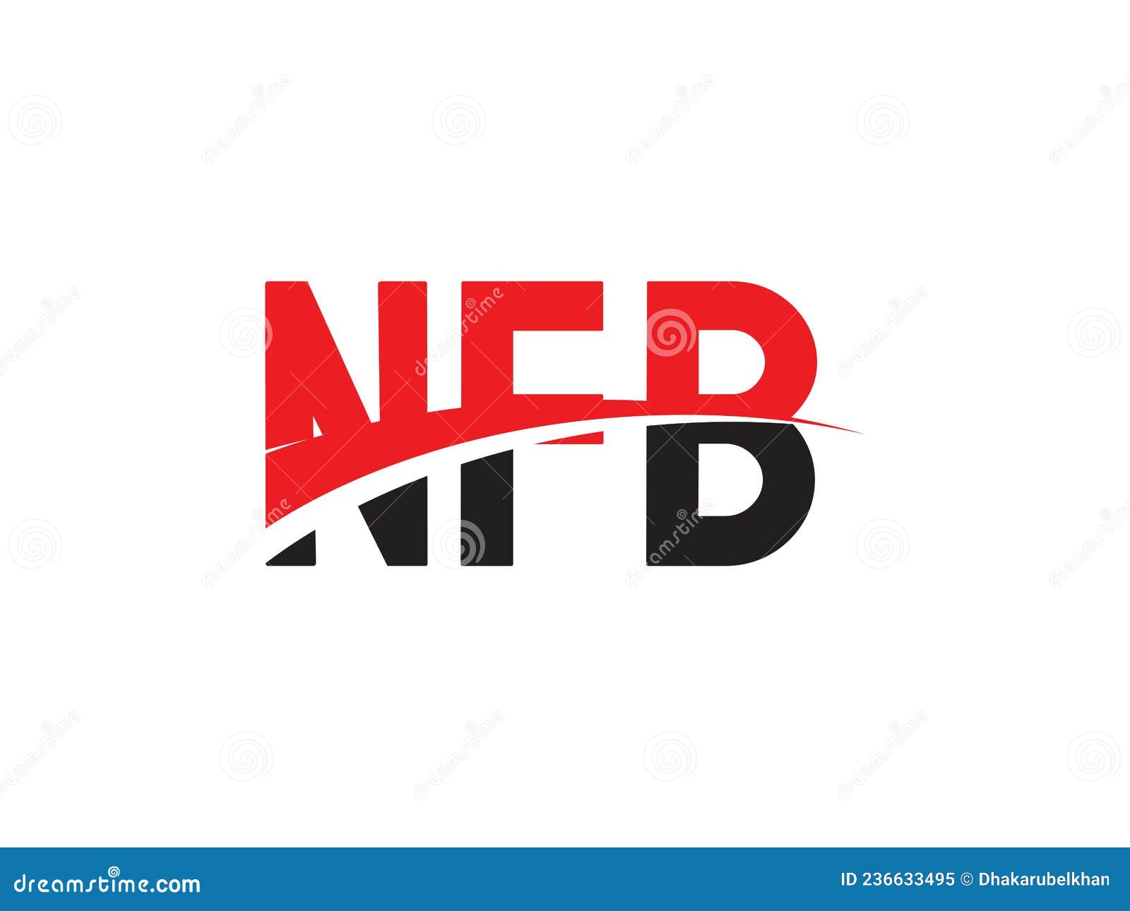 NFB Letter Initial Logo Design Vector Illustration Stock Vector ...