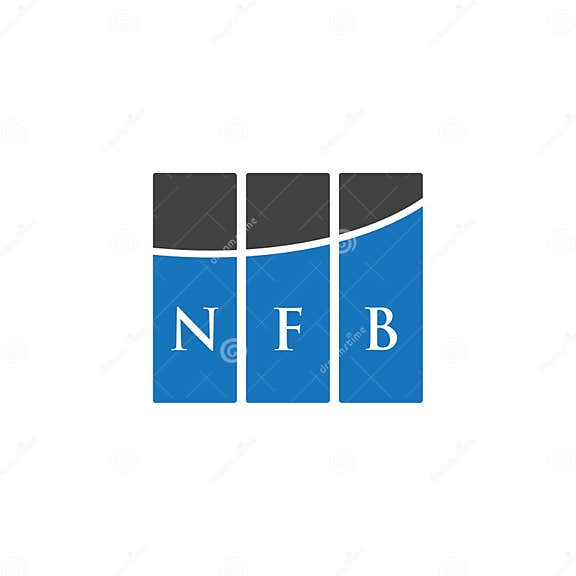 NFB Letter Logo Design on WHITE Background. NFB Creative Initials ...