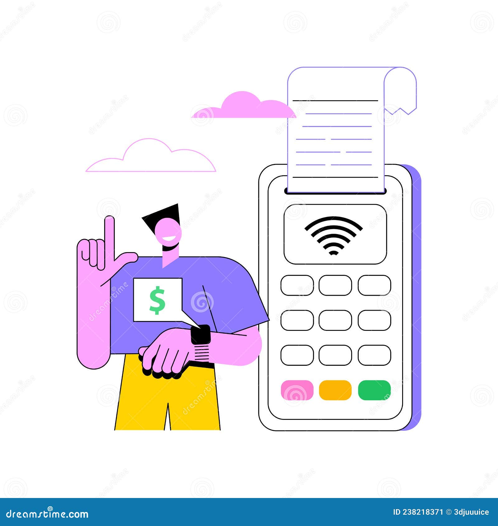 NFC Connection Abstract Concept Vector Illustration. Stock Vector ...