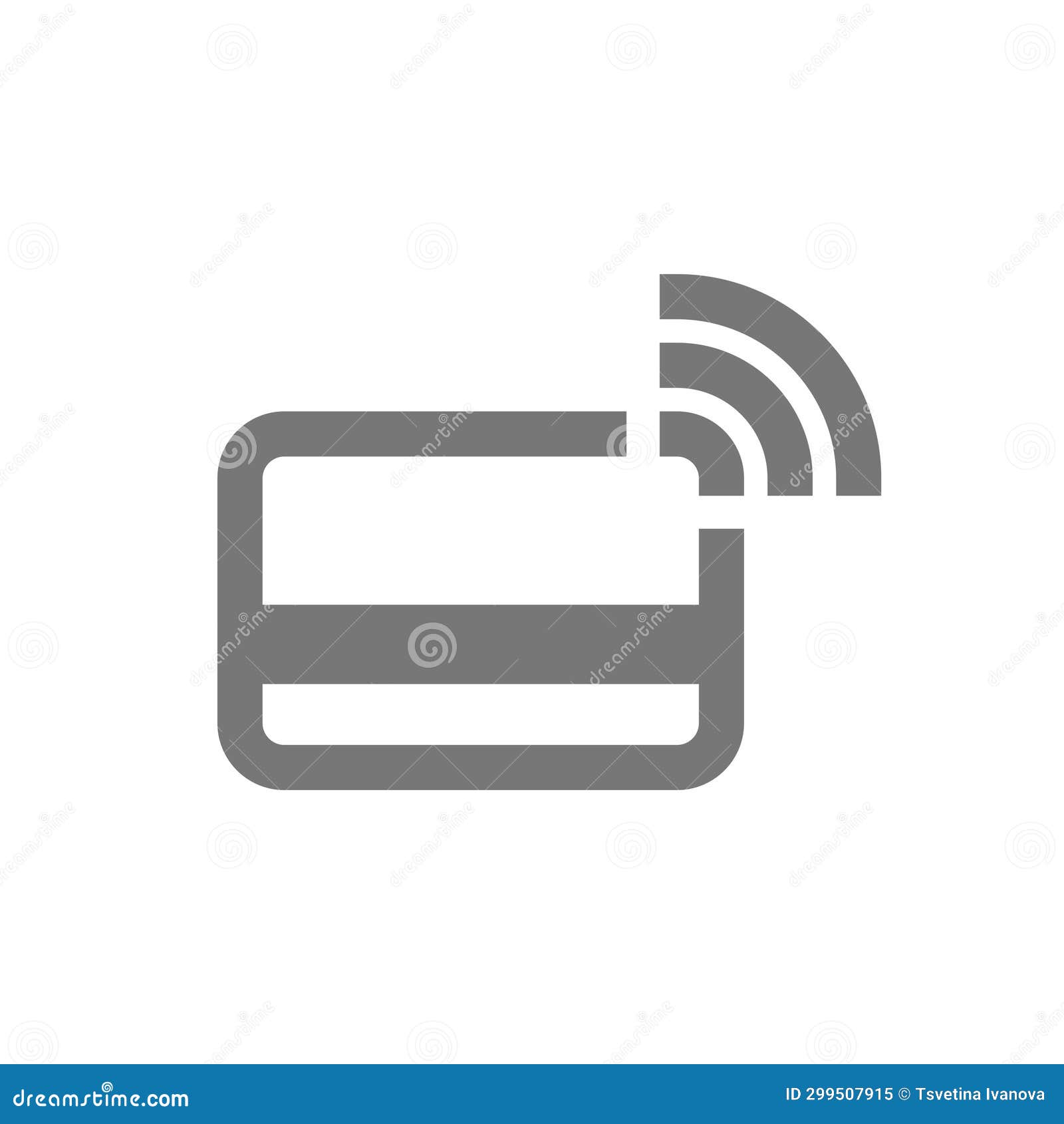 Nfc Contactless Card Vector Icon Stock Illustration - Illustration of ...