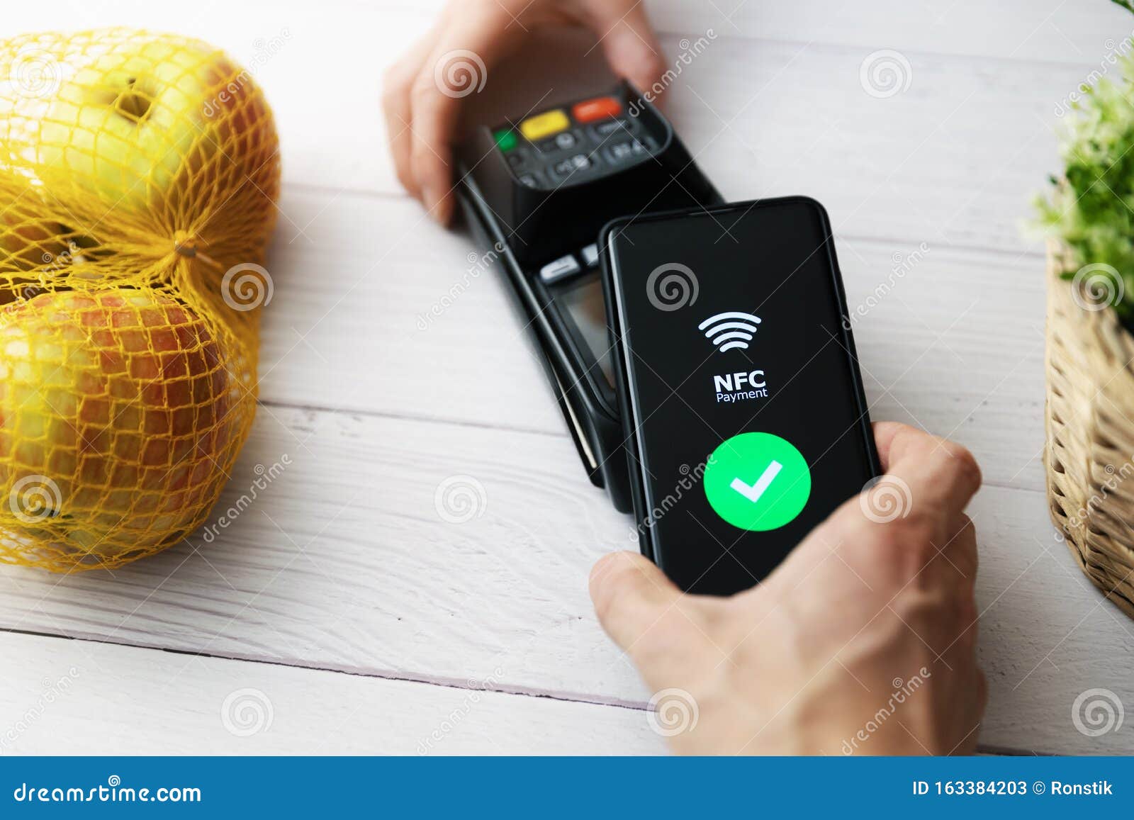 Nfc Contactless Payment with Phone Editorial Stock Photo - Image of ...