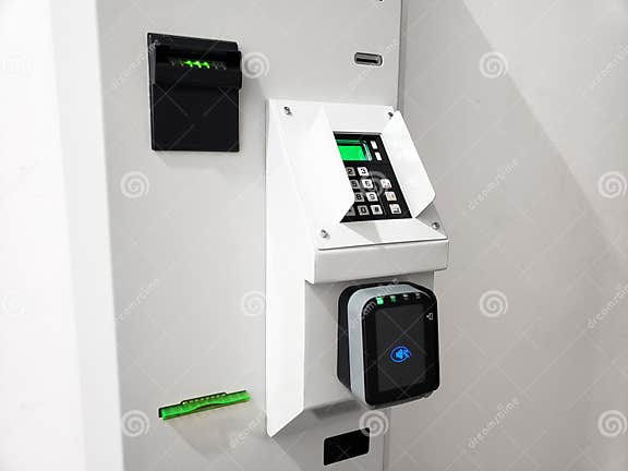 NFC-enabled ATM Card Reading System Close Up Editorial Stock Photo ...