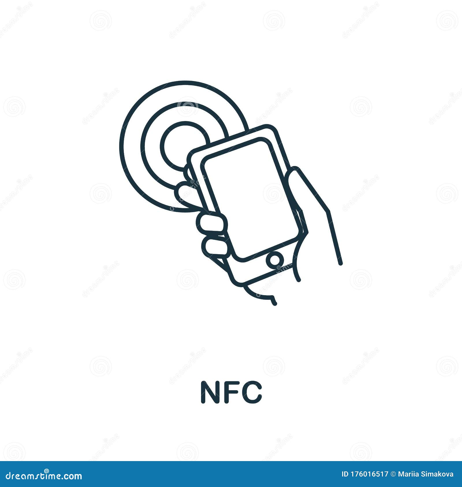 Nfc Icon from Iot Collection. Simple Line Nfc Icon for Templates, Web ...