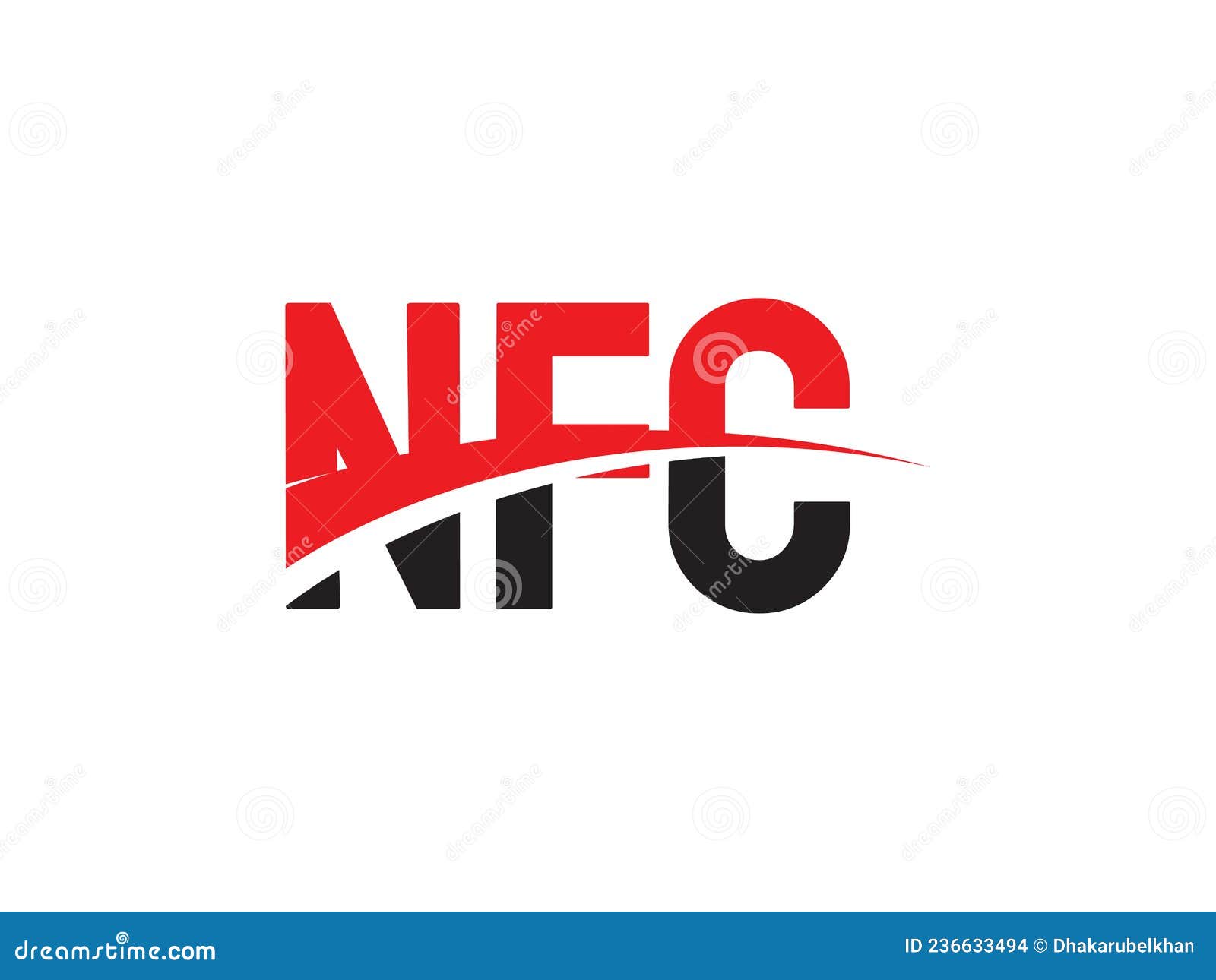 NFC Letter Initial Logo Design Vector Illustration Stock Vector ...