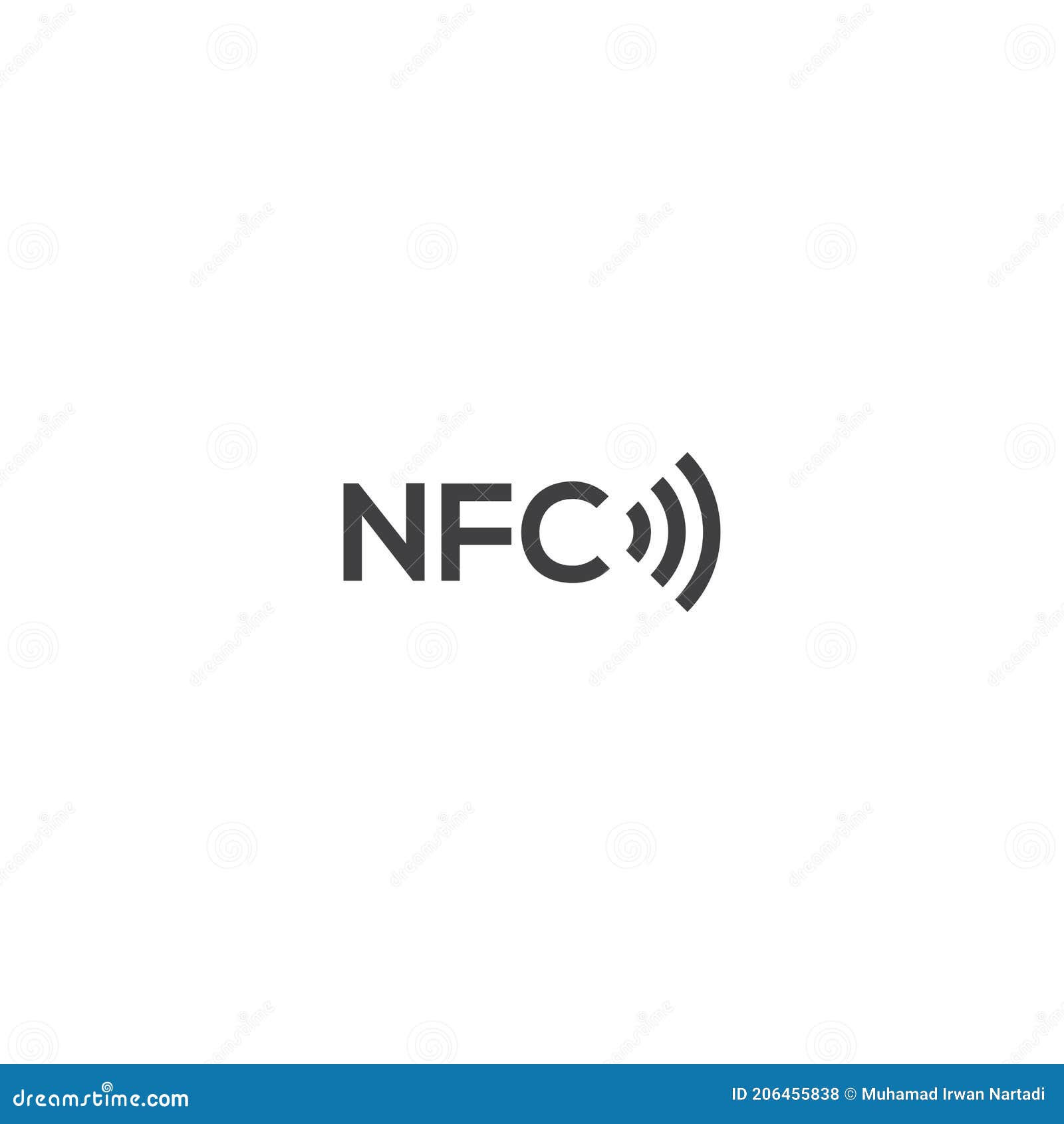 NFC or Near Field Communication. Vector Logo Icon Template Stock Vector ...