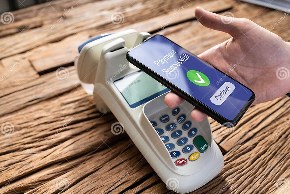 NFC Retail Mobile Payment Using Phone Stock Image - Image of ...