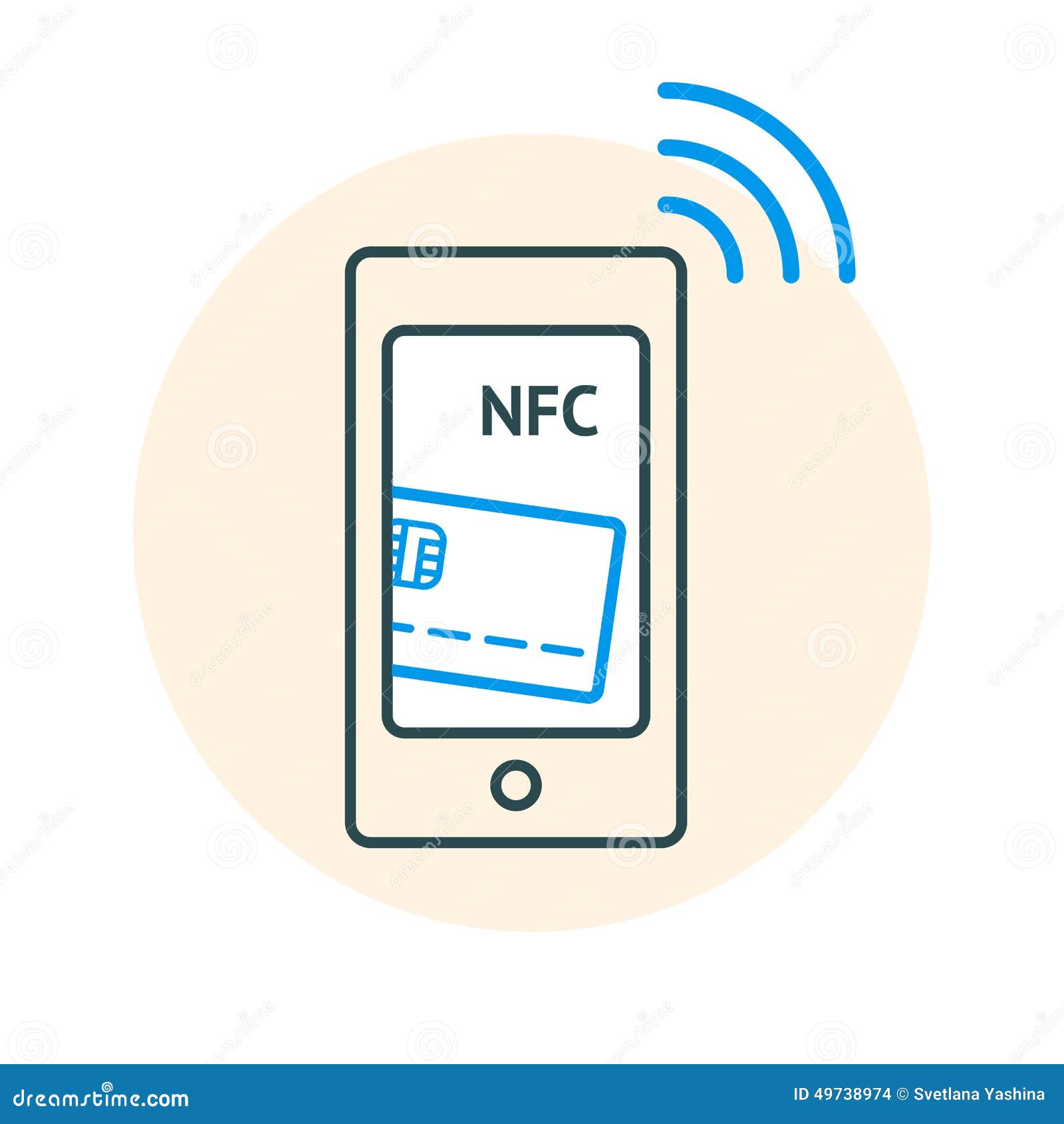 NFC technology concept stock vector. Illustration of design - 49738974