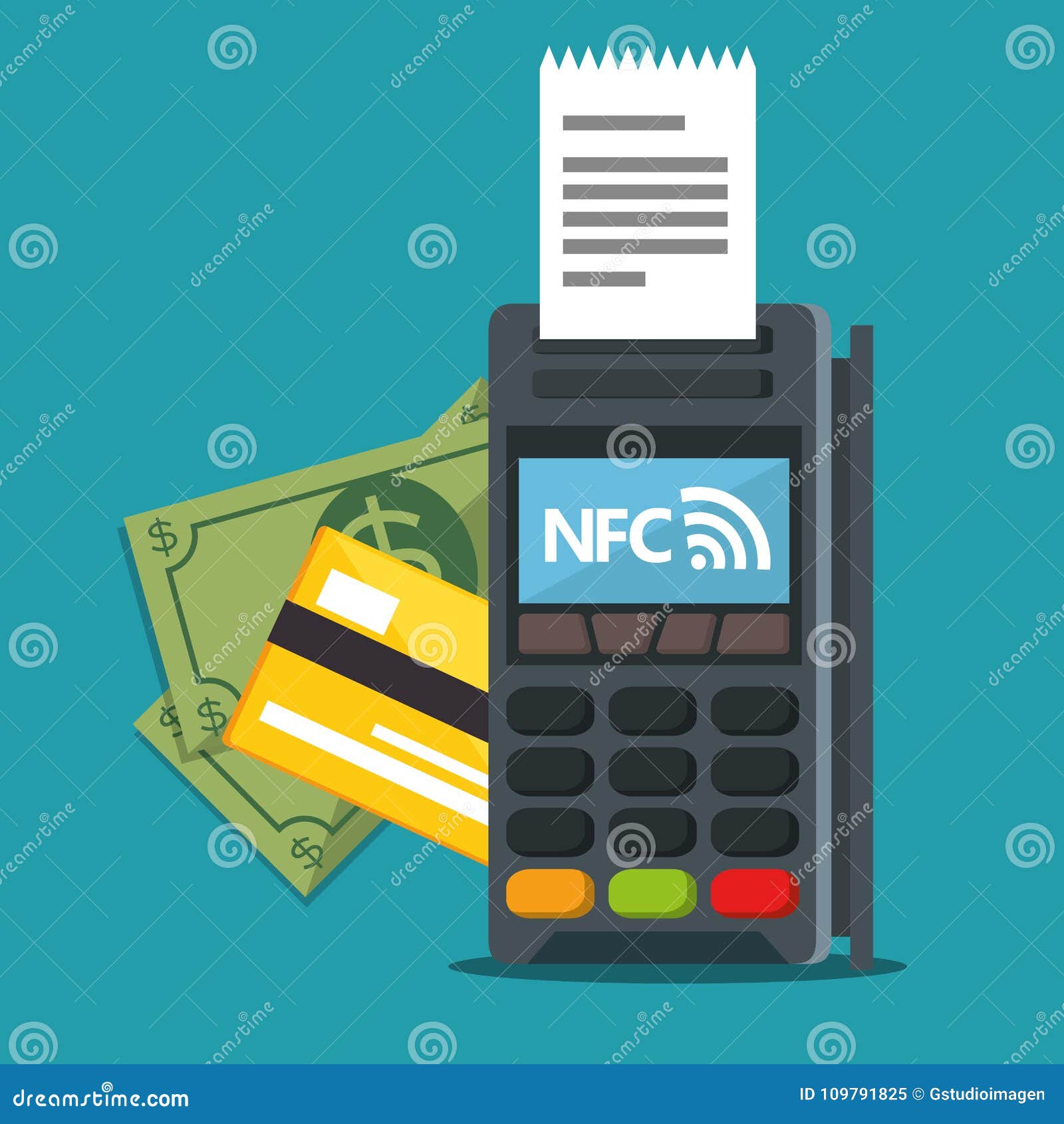 Nfc Technology Concept Design Stock Vector - Illustration of payment ...