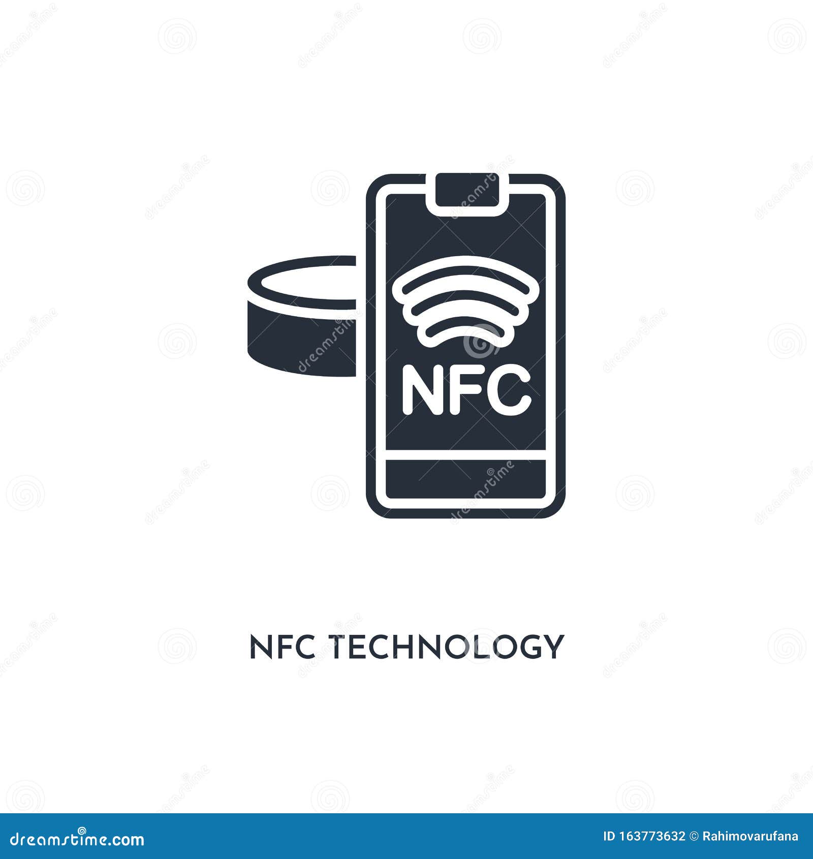 Nfc Technology Icon. Simple Element Illustration. Isolated Trendy ...