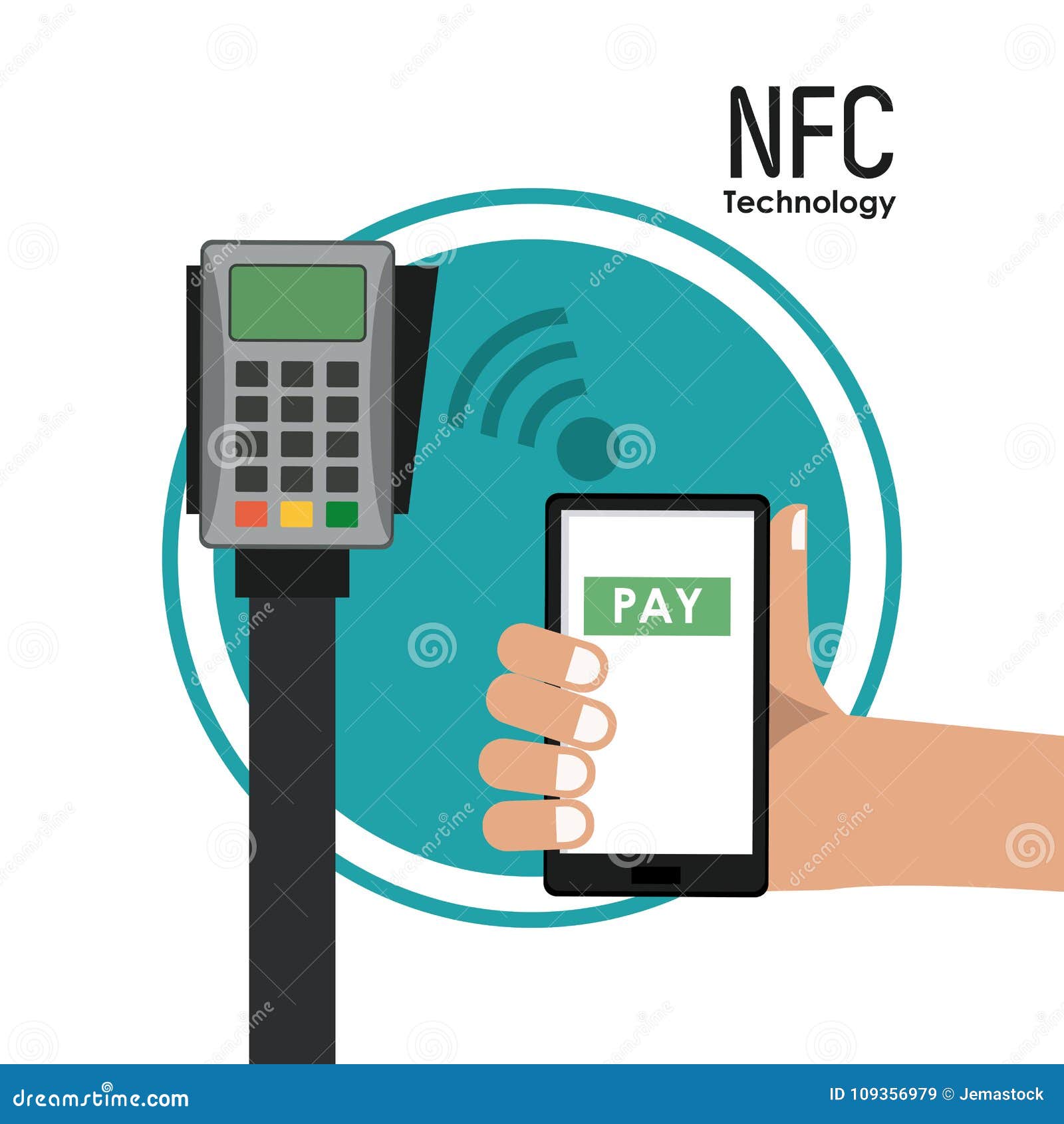 NFC technology icons stock vector. Illustration of electronic - 109356979