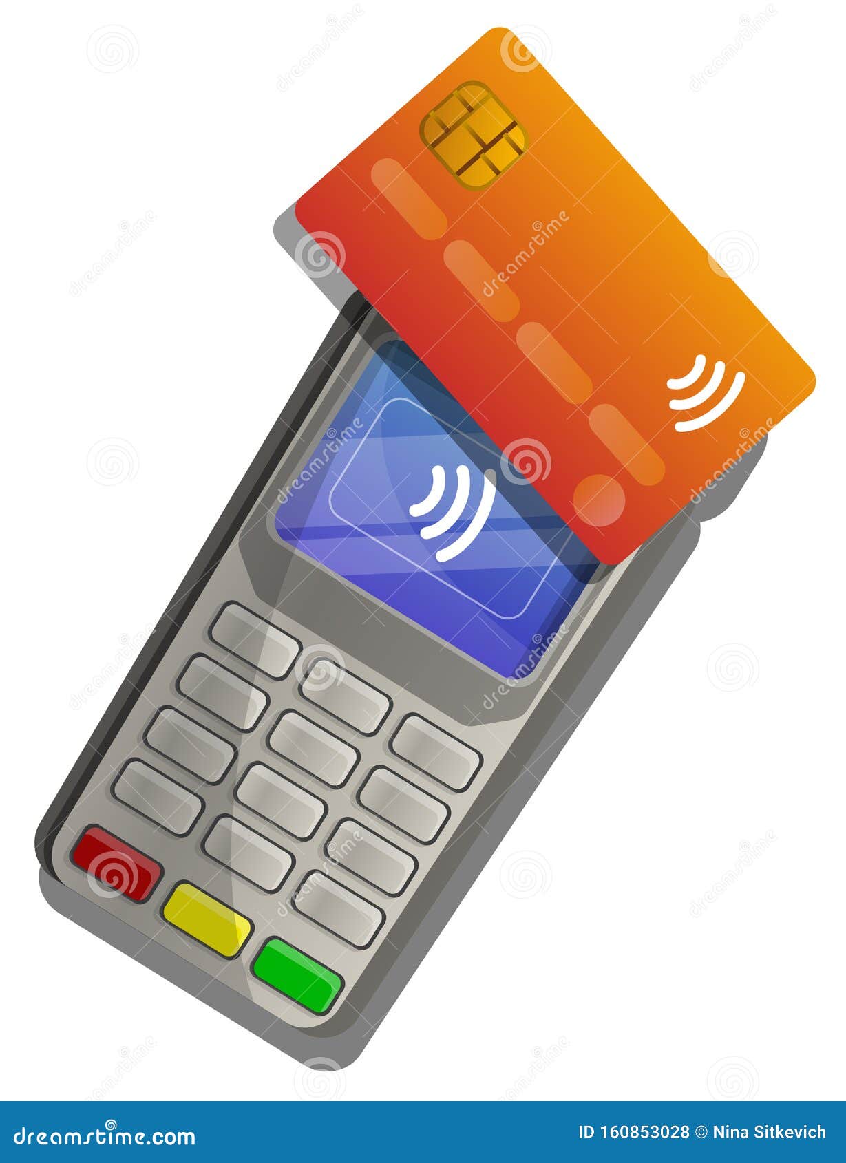 Nfc Touch Payment Icon, Cartoon Style Stock Vector - Illustration of ...