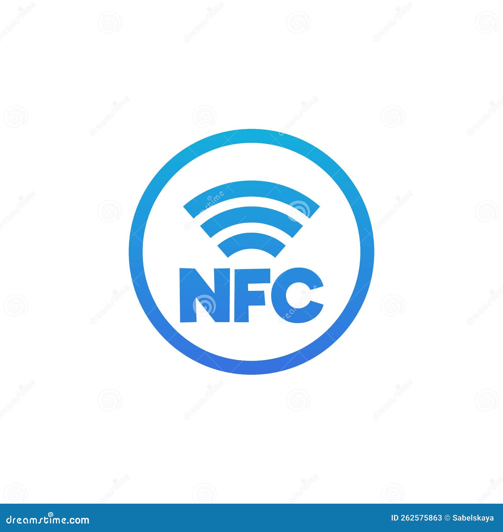 NFC Transaction Symbol or Sign, Vibrant Gradient Vector Illustration ...