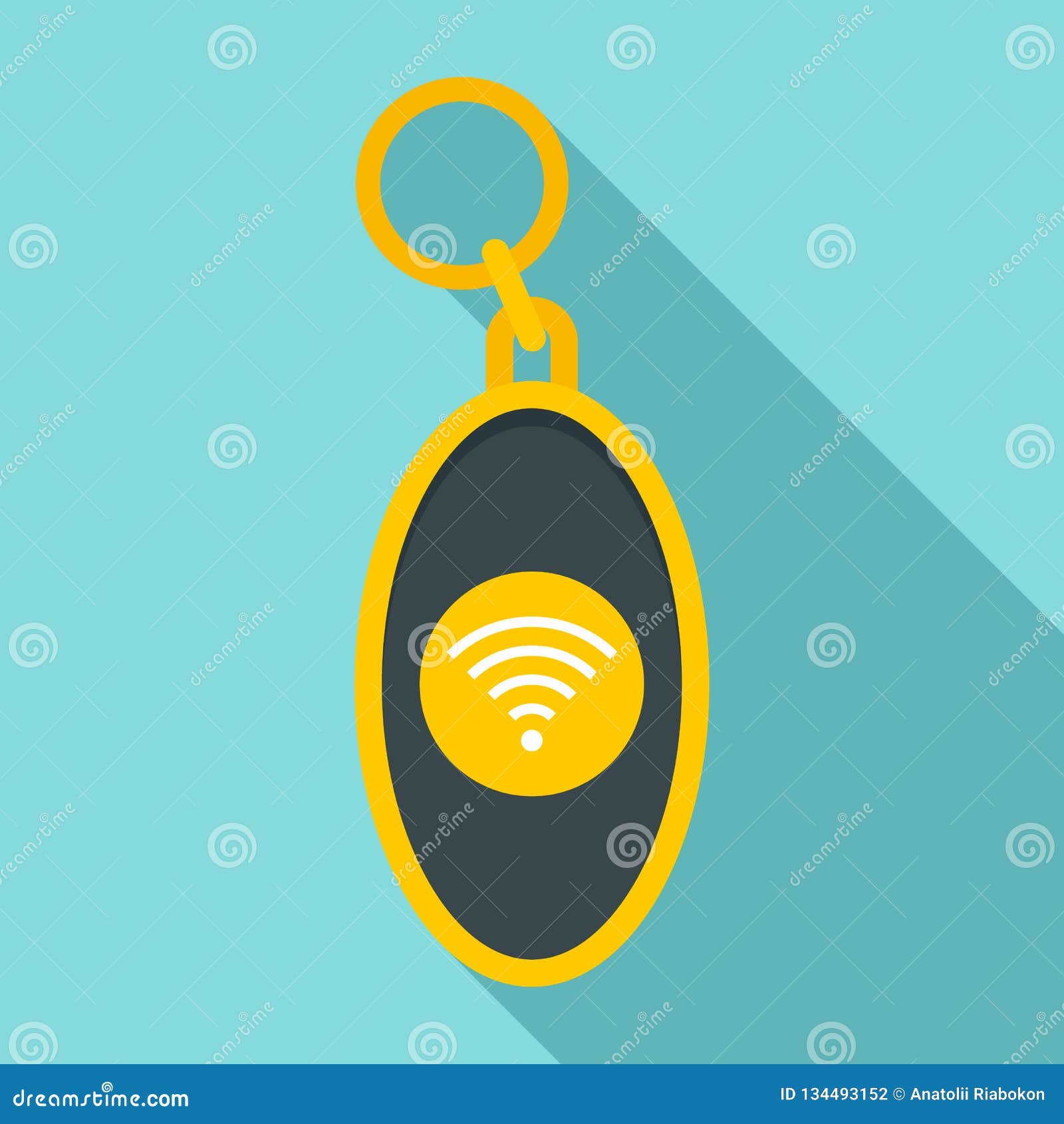 Nfc Trinket Icon, Flat Style Stock Vector - Illustration of logo, glyph ...
