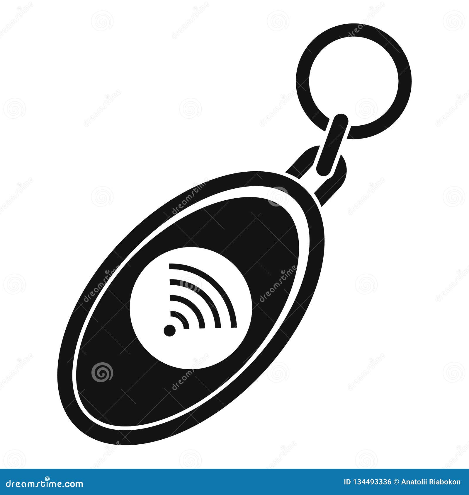 Nfc Trinket Icon, Simple Style Stock Vector - Illustration of breloque ...