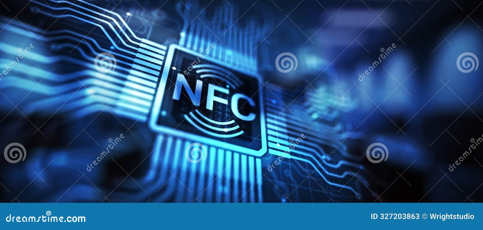 NFC Wireless Communication Technology Digital Payment Concept Stock ...