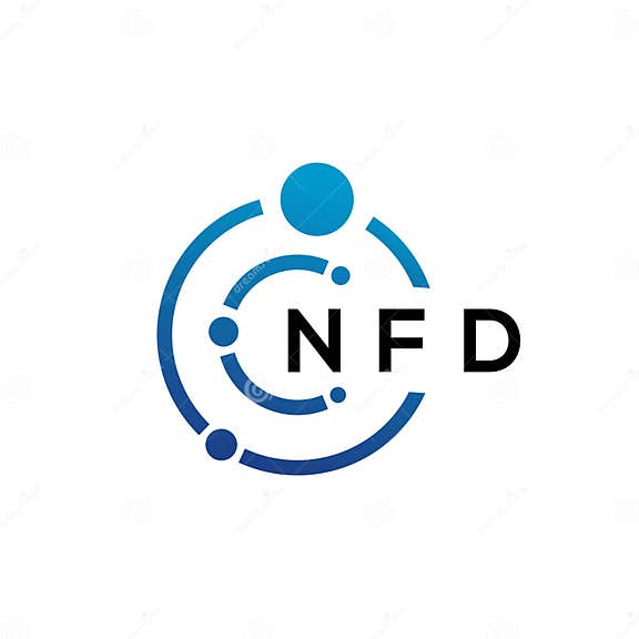 NFD Letter Technology Logo Design on White Background. NFD Creative ...