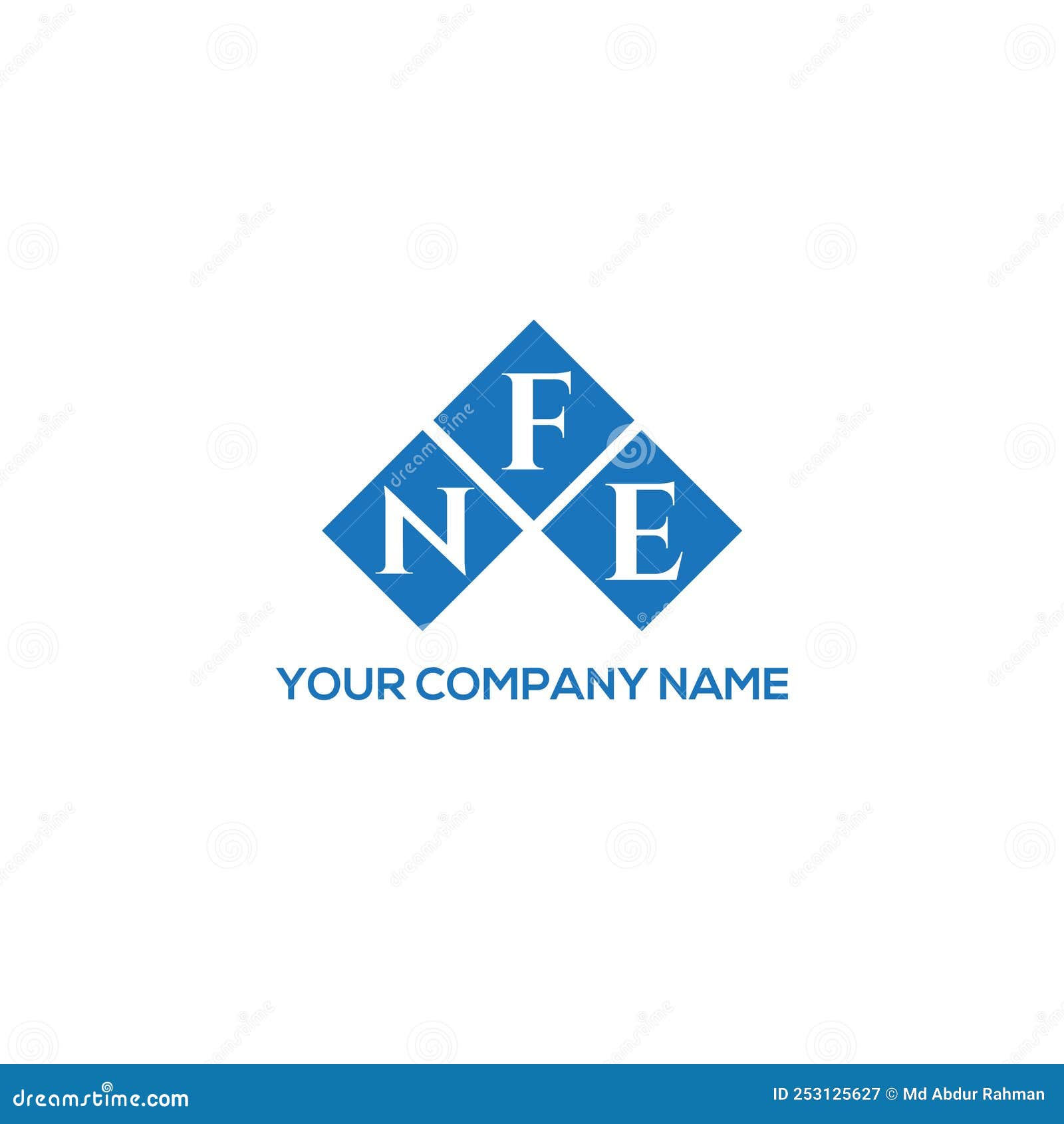 NFE Letter Logo Design on WHITE Background. NFE Creative Initials ...