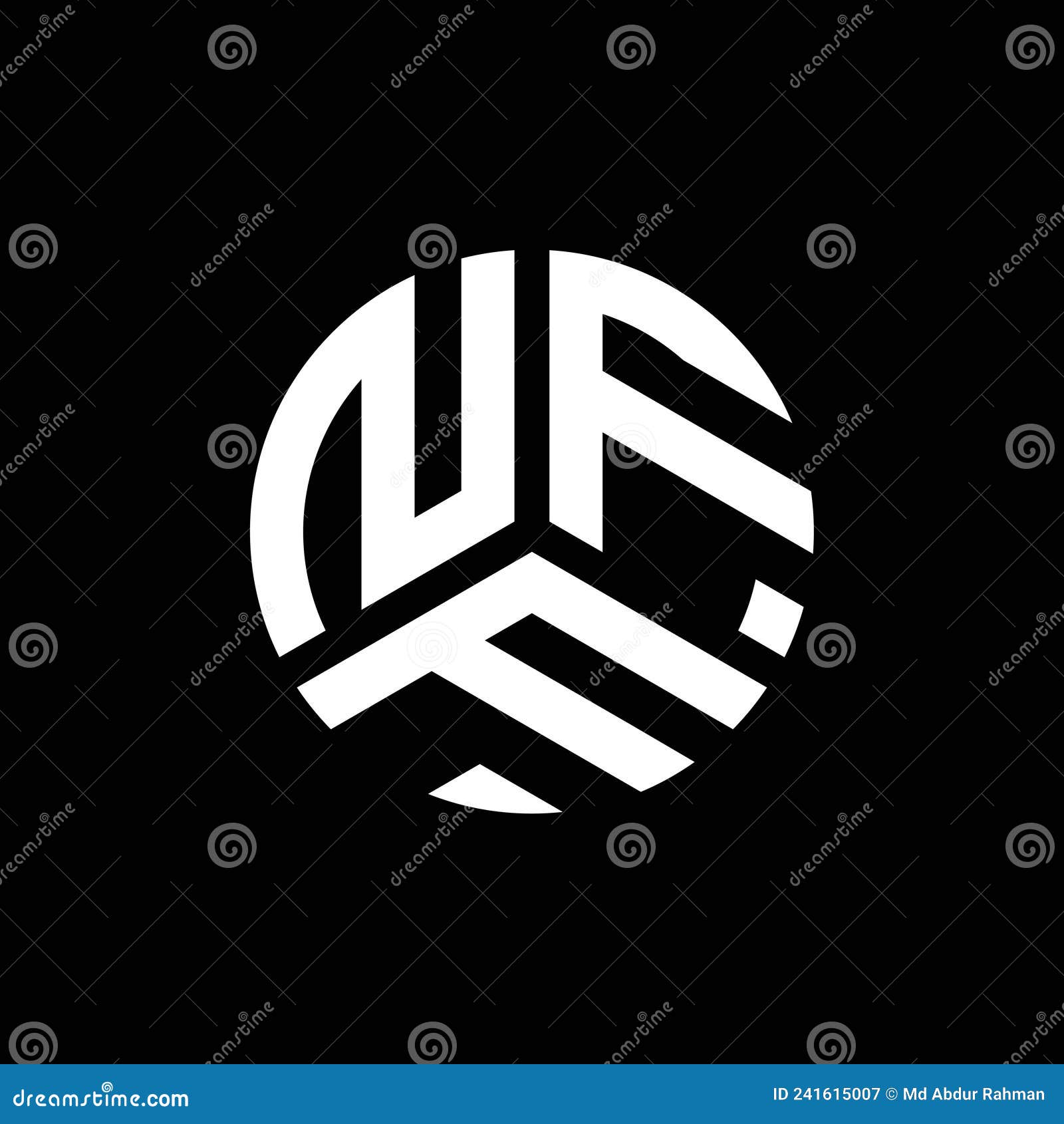 NFF Letter Logo Design On Black Background. NFF Creative Initials ...