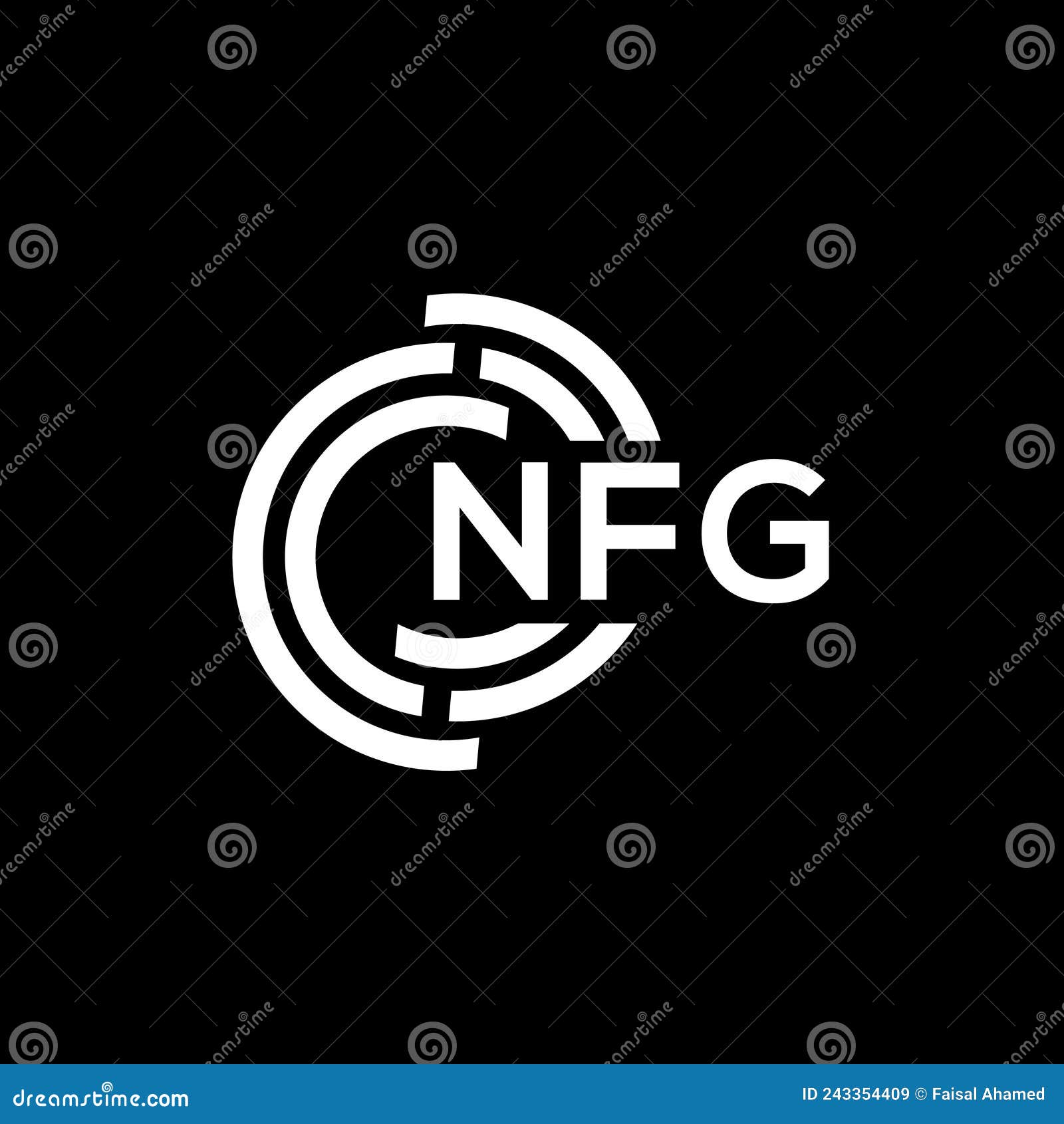 NFG Letter Logo Design. NFG Monogram Initials Letter Logo Concept Stock ...