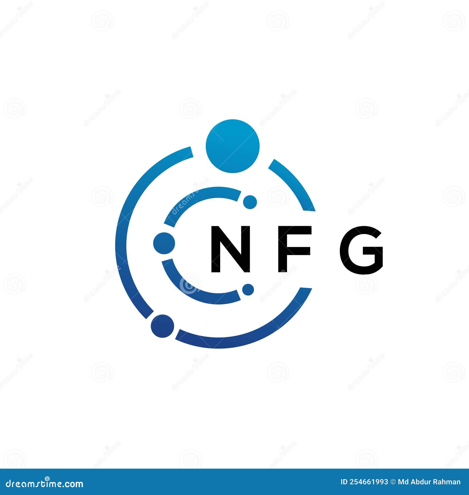 NFG Letter Technology Logo Design On White Background. NFG Creative Initials Letter IT Logo ...