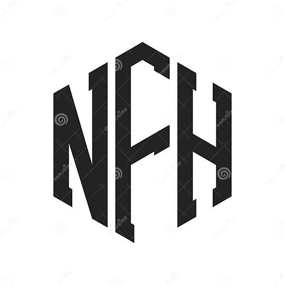 NFH Logo Design. Initial Letter NFH Monogram Logo Using Hexagon Shape ...