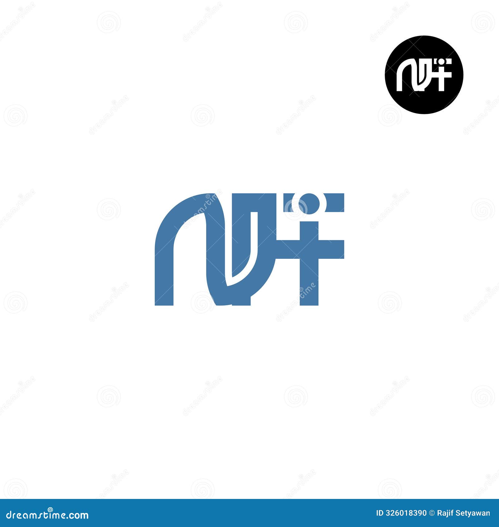 NFI Logo Letter Monogram Design Stock Vector - Illustration of names ...