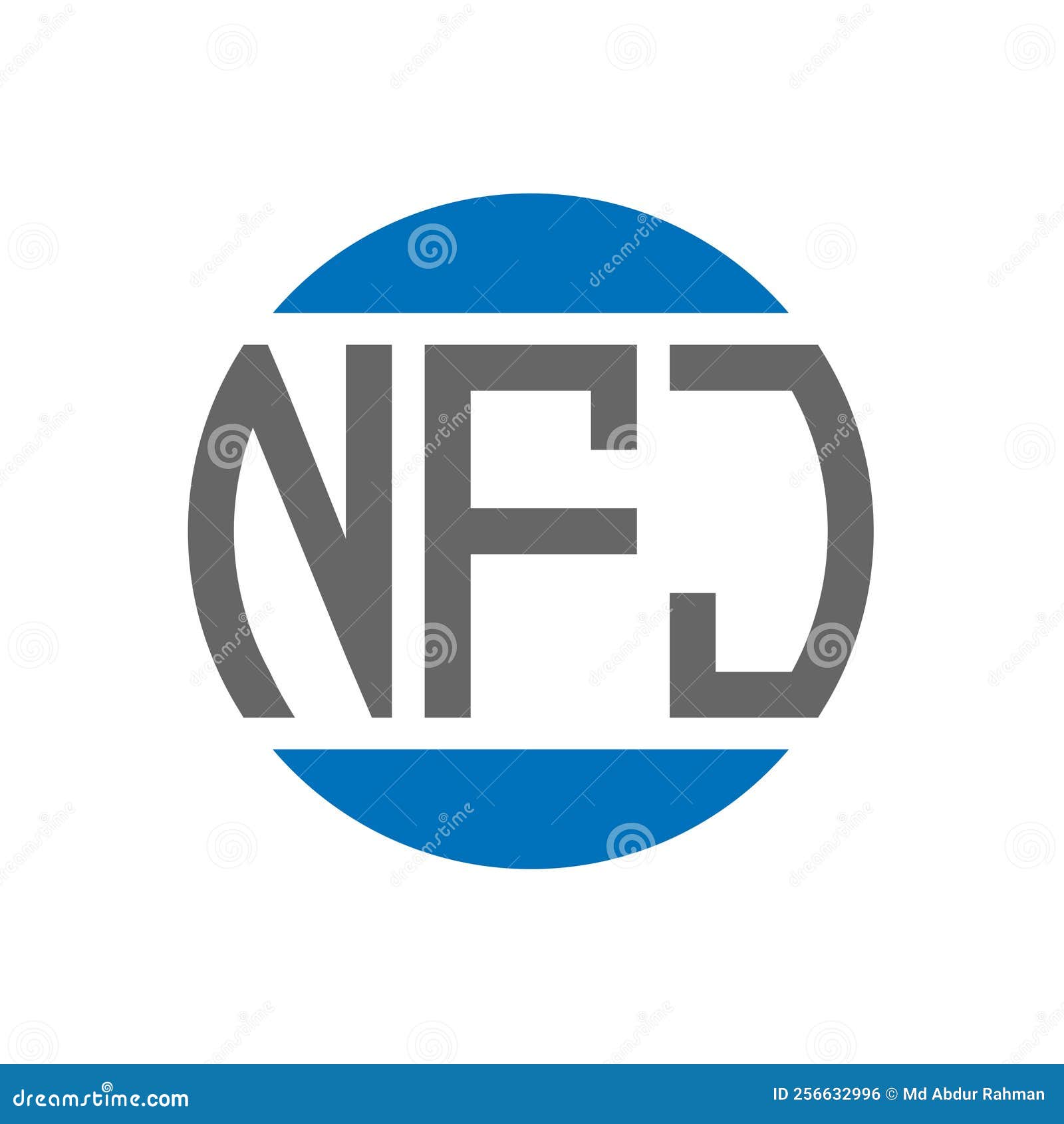 NFJ Letter Logo Design on White Background. NFJ Creative Initials ...