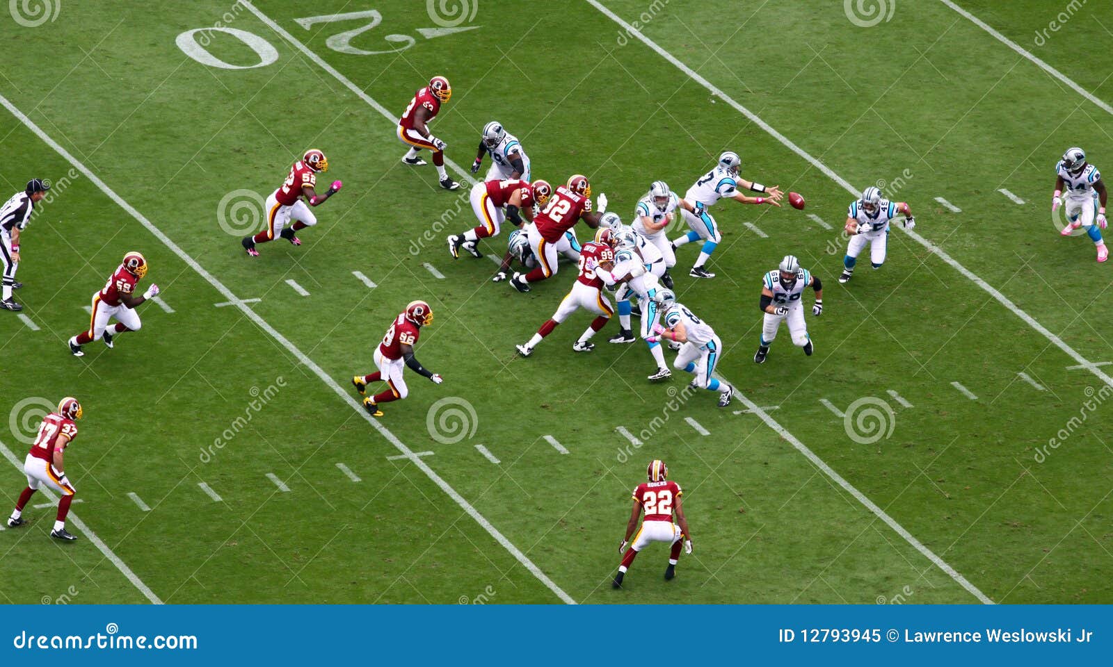 NFL - Delhomme Hands Off the Ball Editorial Image - Image of league ...