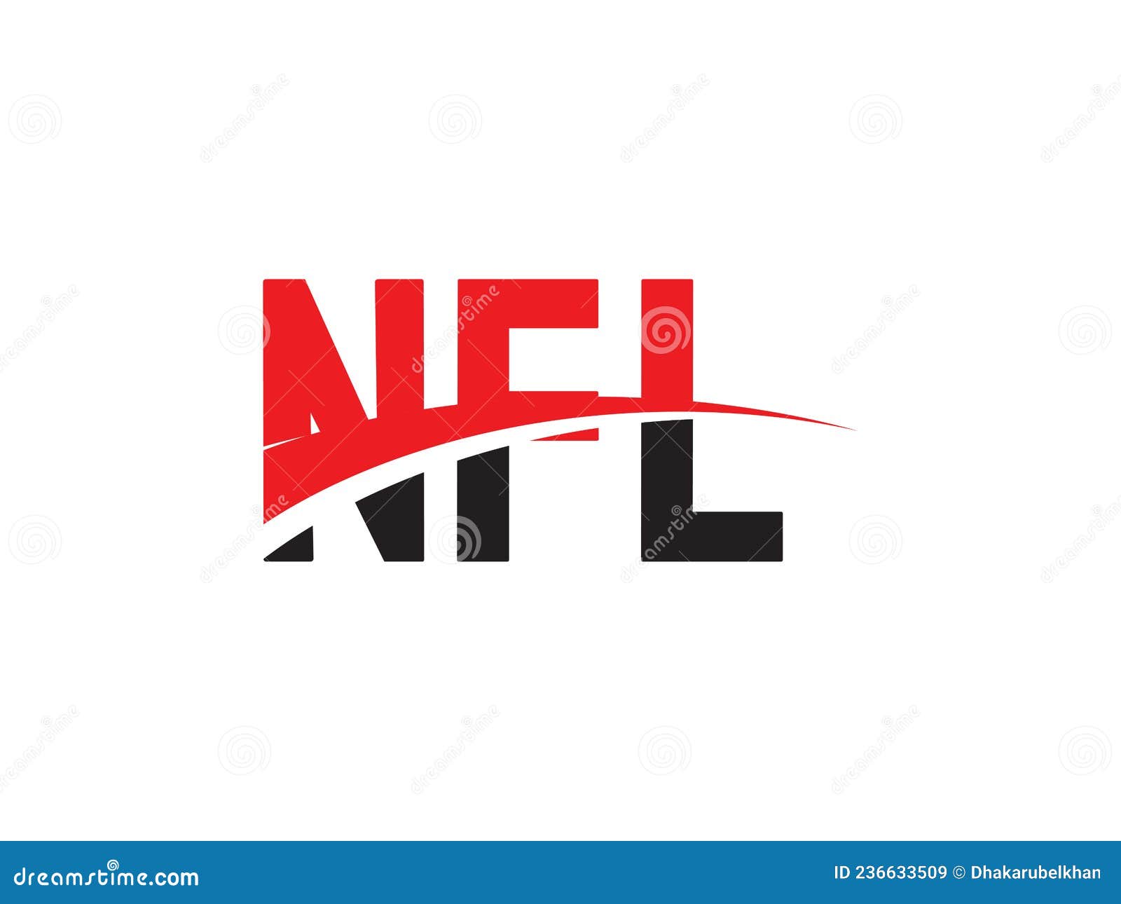 NFL Letter Initial Logo Design Vector Illustration Stock Vector ...