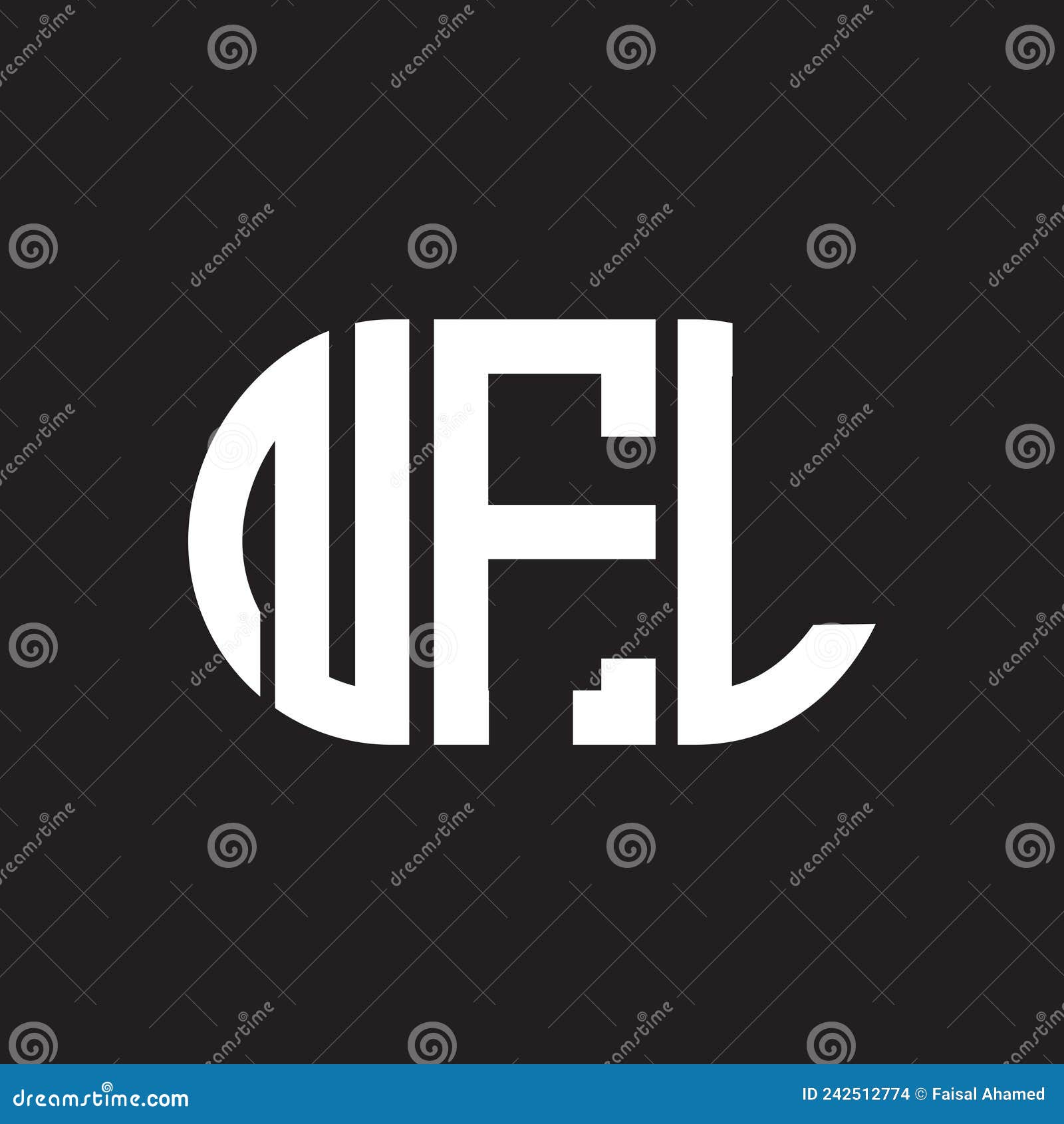 NFL Letter Logo Design on Black Background. NFL Creative Initials ...