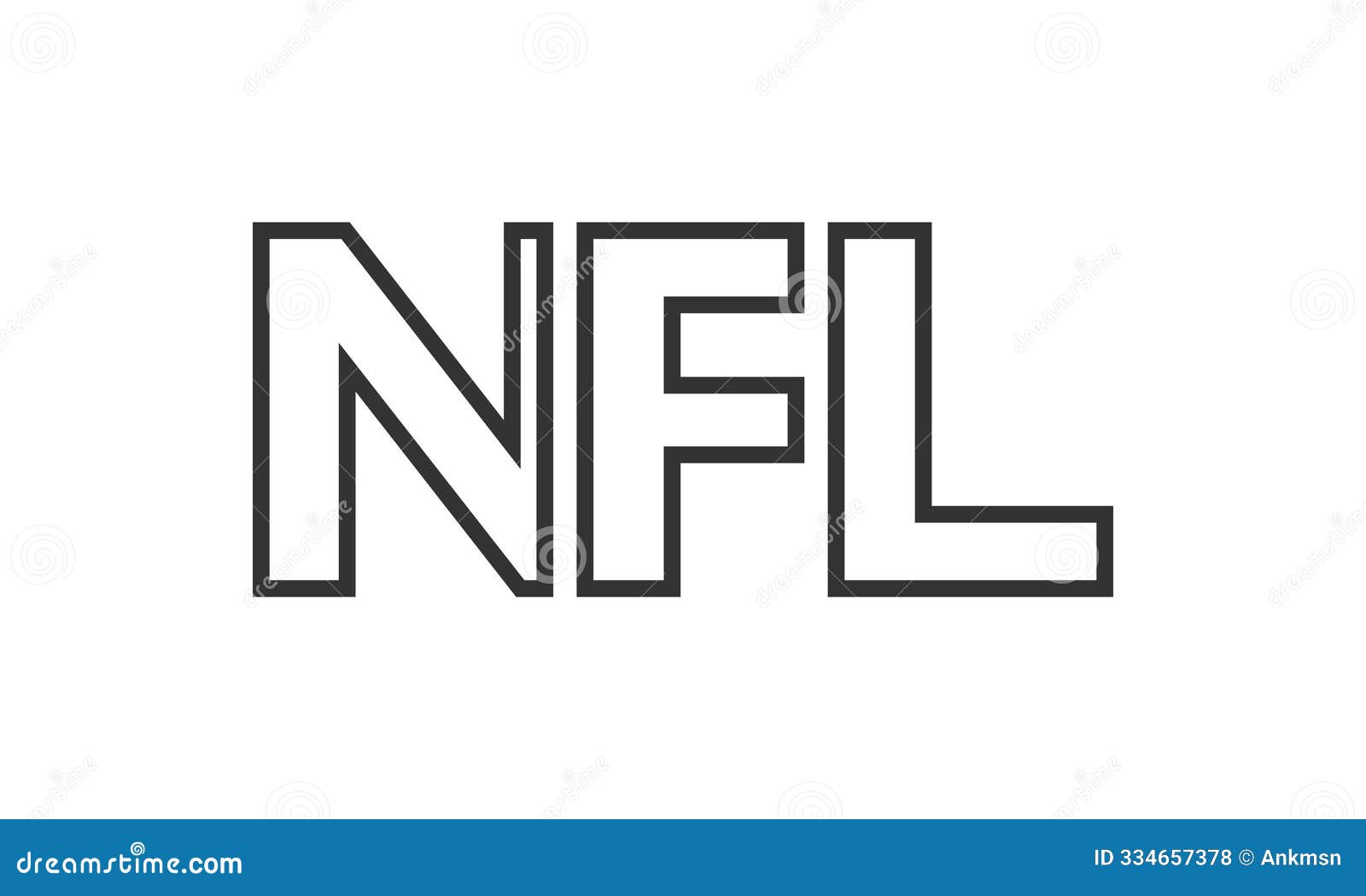 NFL Logo Design Template with Strong and Modern Bold Text. Initial ...