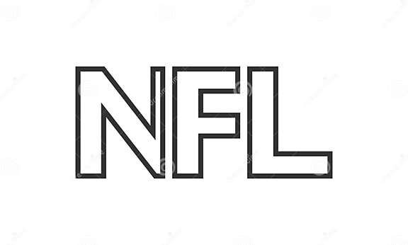 NFL Logo Design Template with Strong and Modern Bold Text. Initial ...