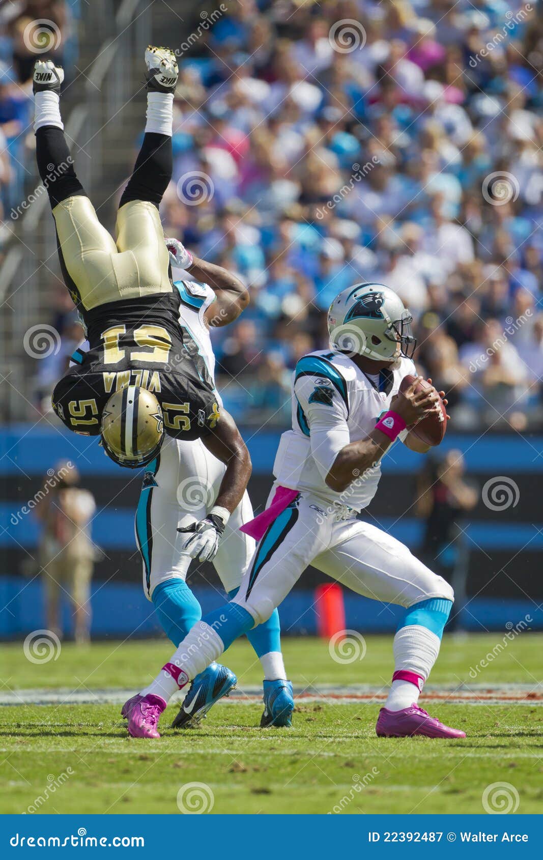 NFL: Oct 09 Saints Vs Panthers Editorial Photography - Image of ...