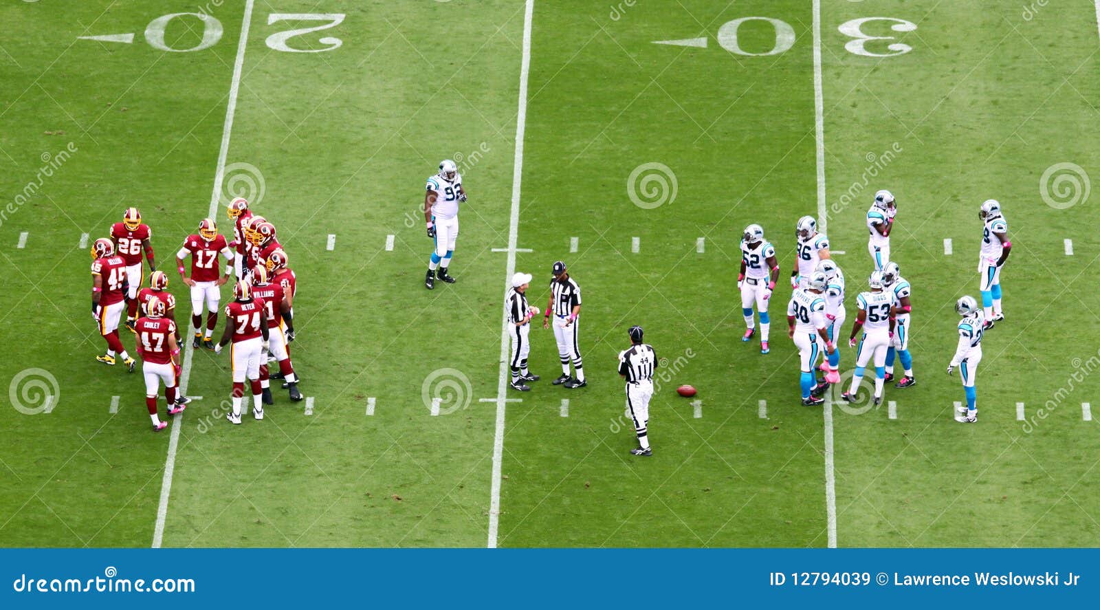 NFL - Two Teams in the Huddle Editorial Stock Image - Image of hike ...