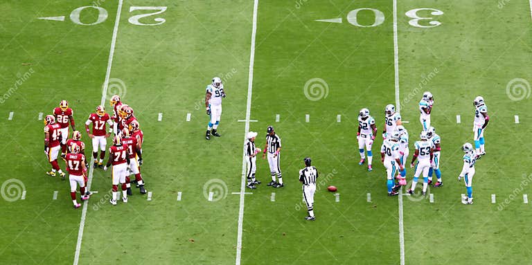NFL - Two Teams in the Huddle Editorial Stock Image - Image of hike ...