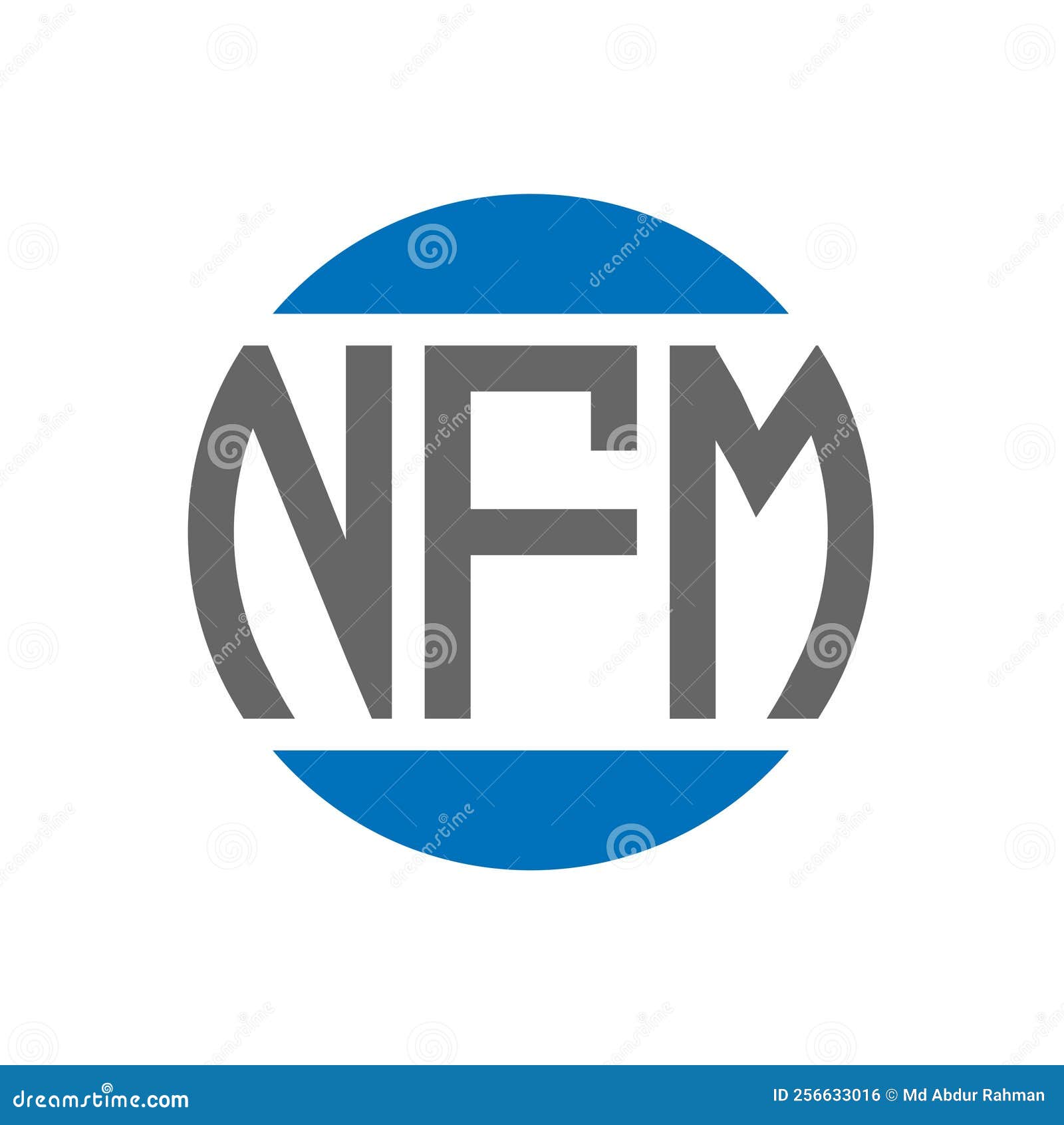 NFM Letter Logo Design on White Background. NFM Creative Initials ...