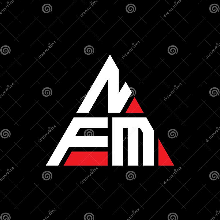 NFM Triangle Letter Logo Design with Triangle Shape. NFM Triangle Logo ...
