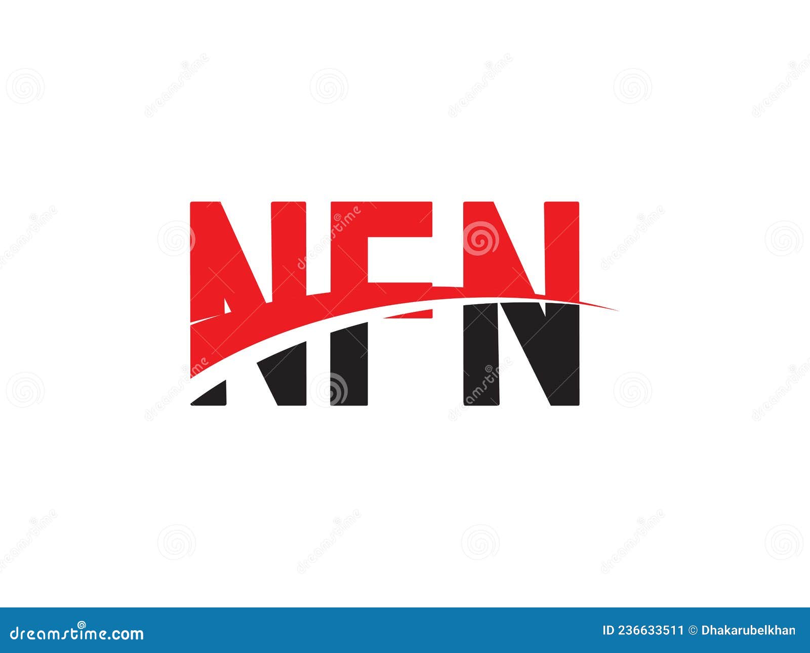 NFN Letter Initial Logo Design Vector Illustration Stock Vector ...