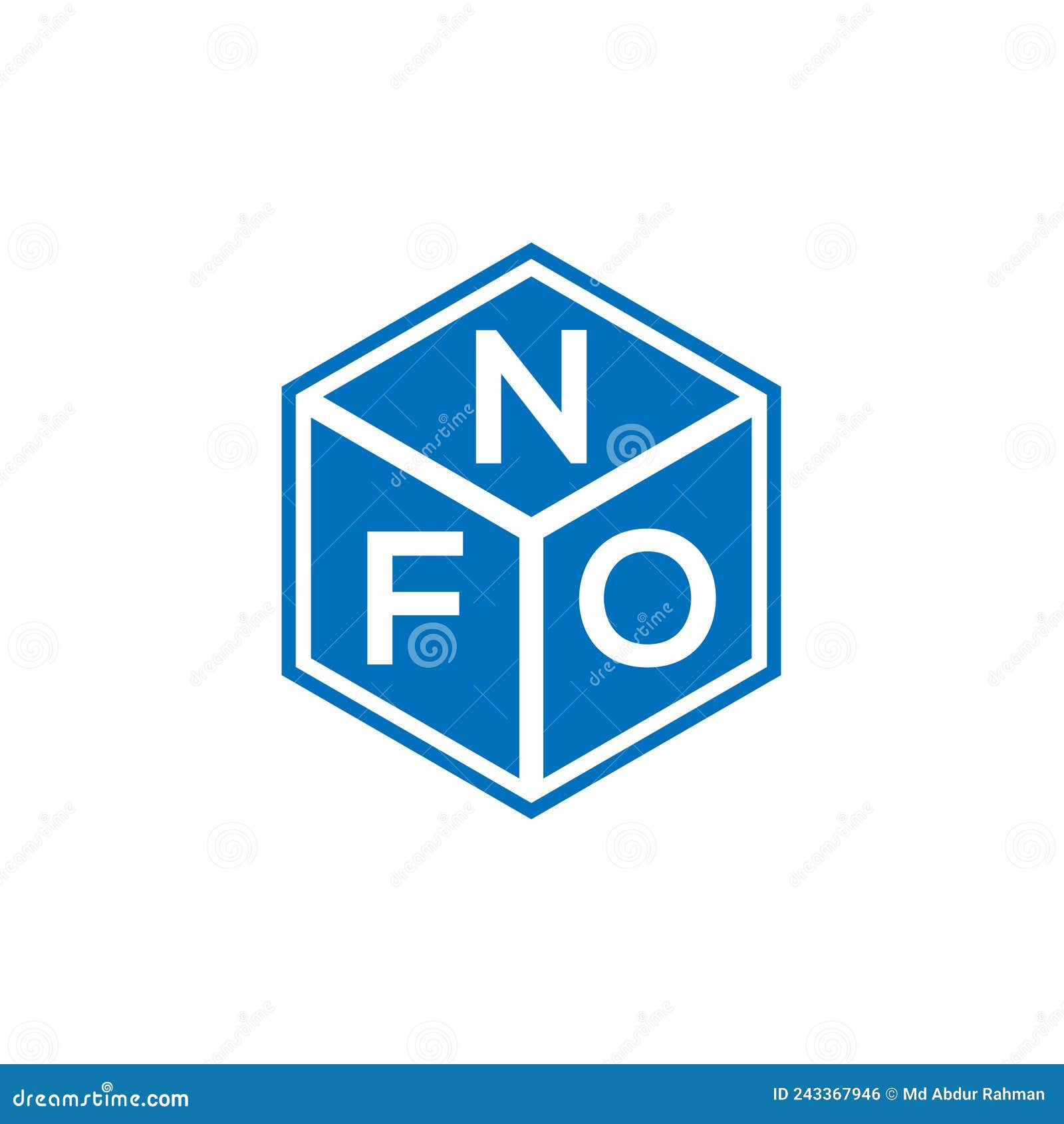 NFO Letter Logo Design on Black Background. NFO Creative Initials ...