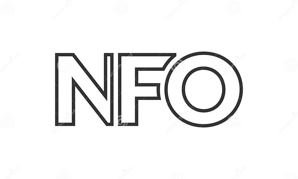 NFO Logo Design Template with Strong and Modern Bold Text. Initial ...