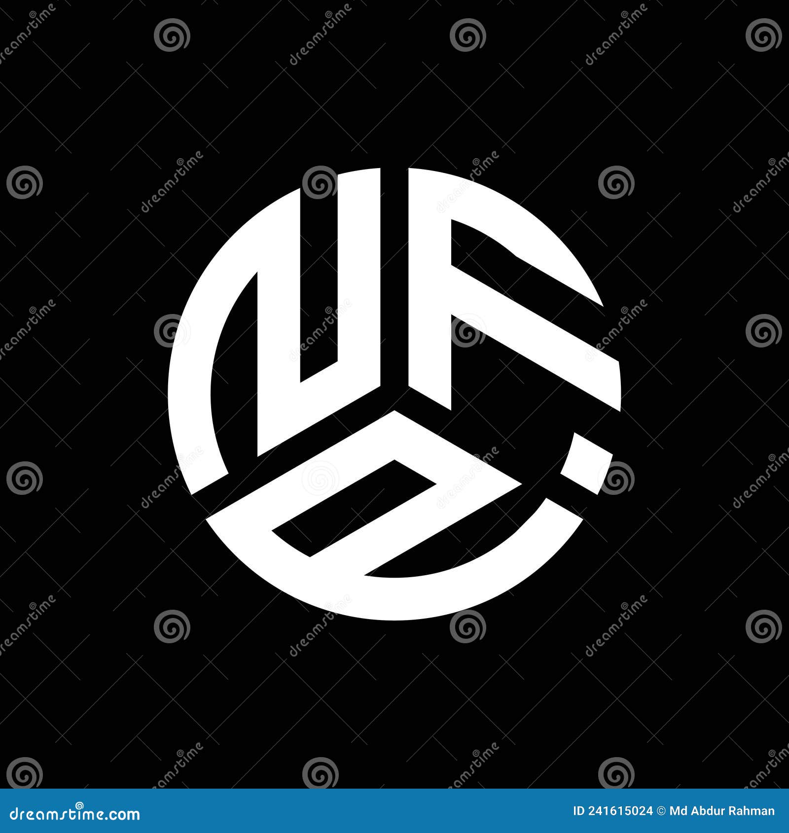 NFP Letter Logo Design on Black Background. NFP Creative Initials ...