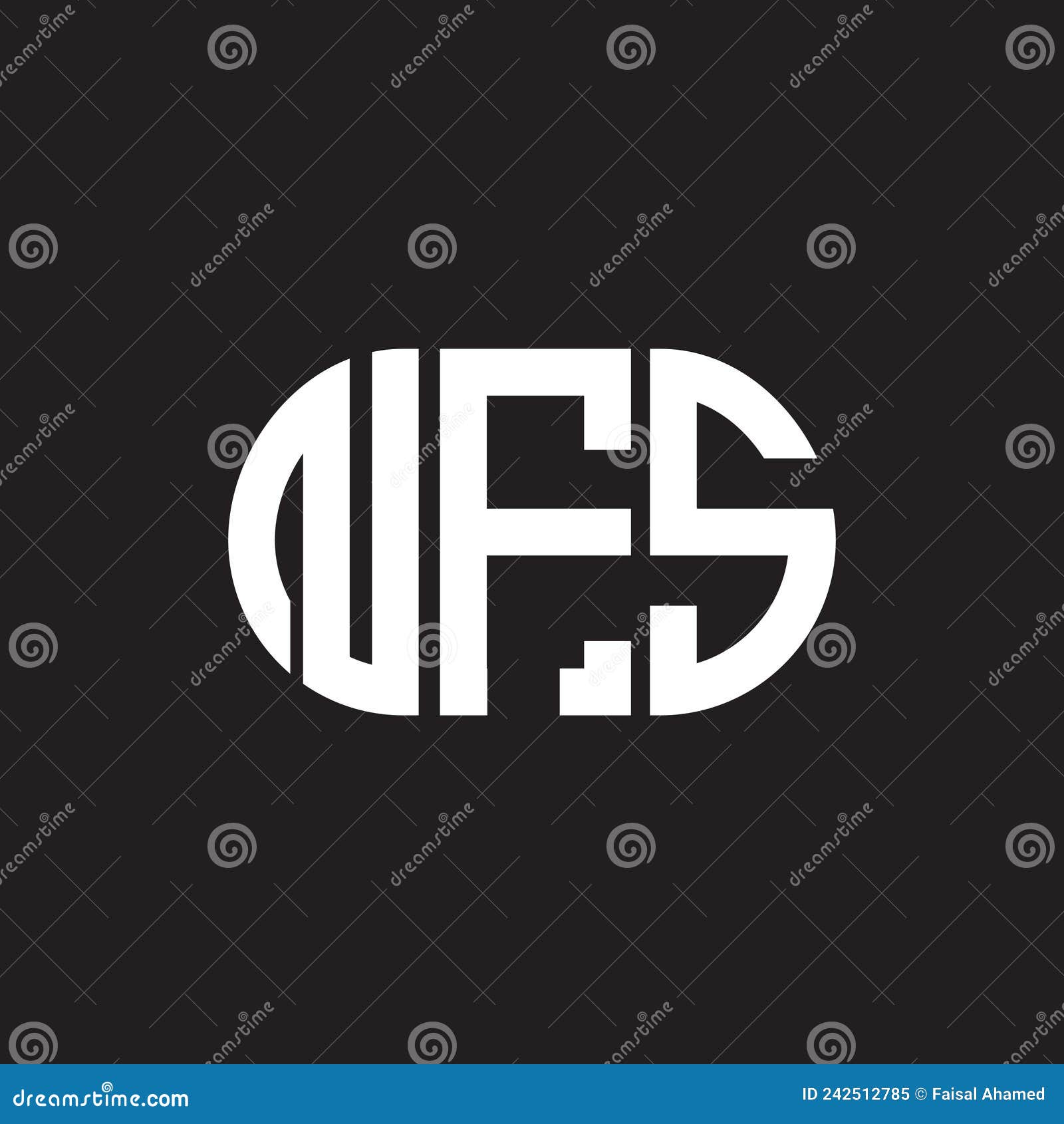 NFS Letter Logo Design on Black Background. NFS Creative Initials ...