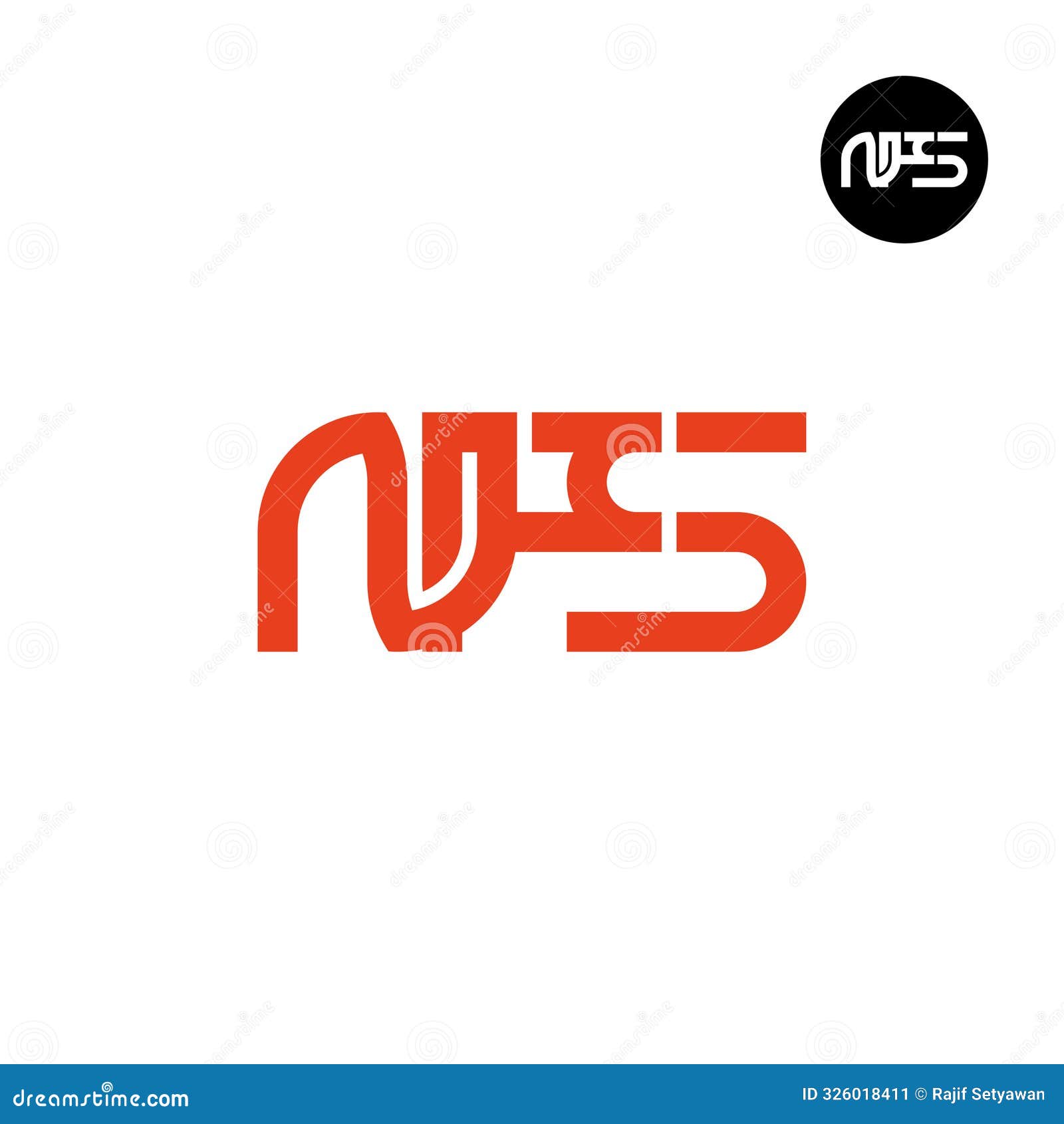NFS Logo Letter Monogram Design Stock Vector - Illustration of logo ...