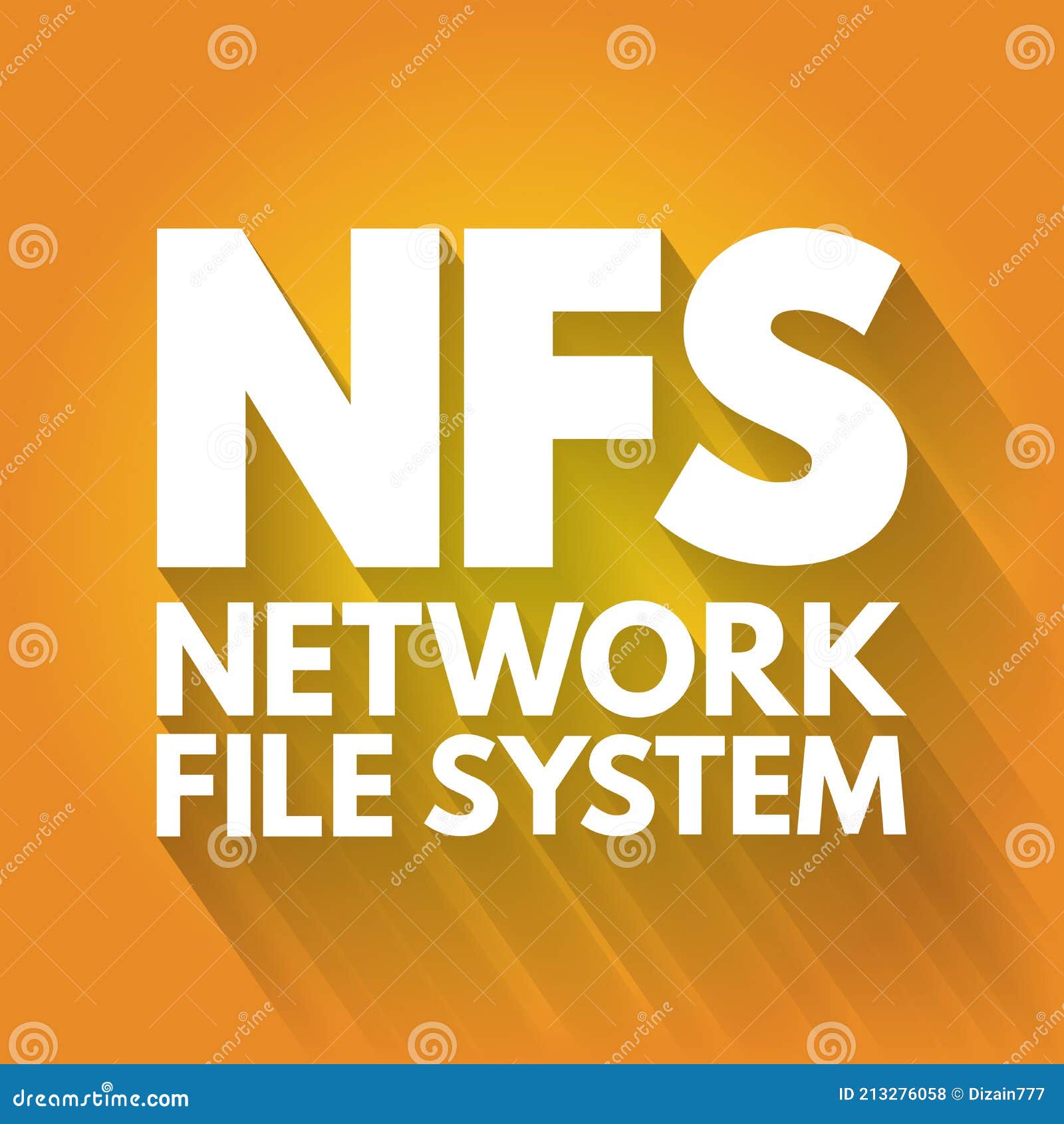 NFS - Network File System Acronym, Technology Concept Background Stock ...